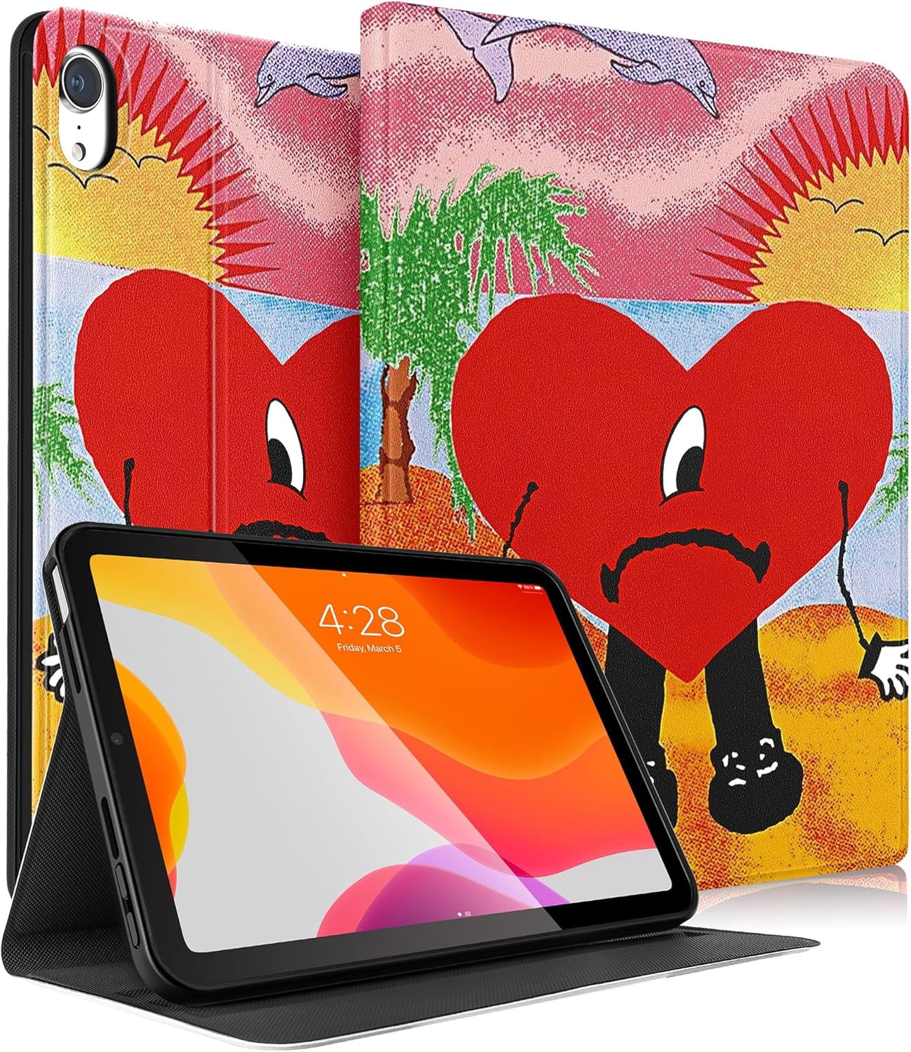 for iPad Mini 6 Case 8.3 Inch 2021 for Kids Girls Teen Boys Women Folio ...