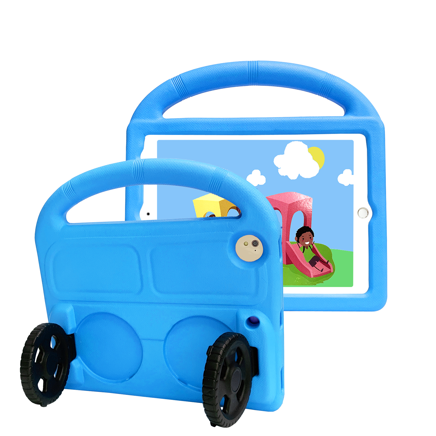 iPad Mini 6 Tablet Case, Strong Durable Shock Resistant Handle Wheels ...