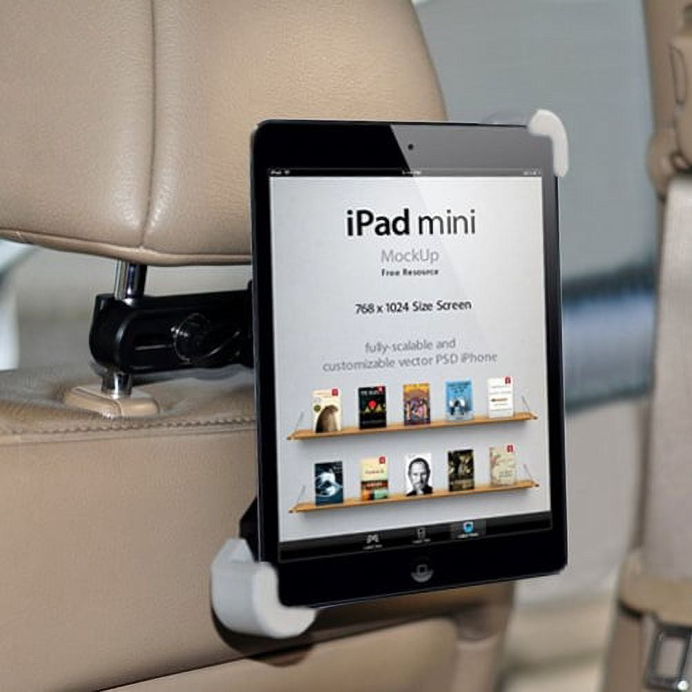 iPad Mini Premium Car Headrest Mount Tablet Holder Rotating Cradle Back ...