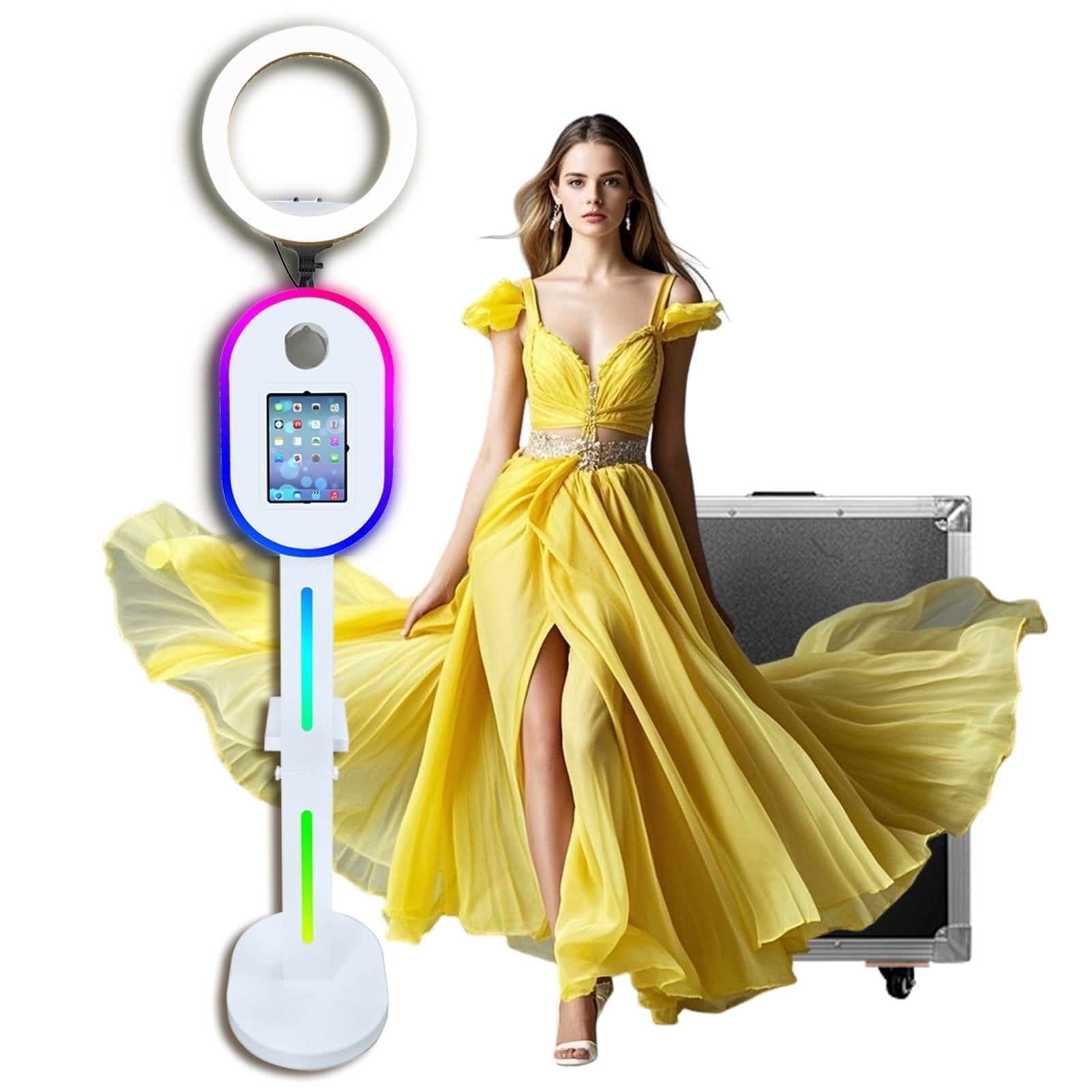 WideMeet Ipad Photobooth Selfie Machine with Ring Light for 10.2/11/12 ...