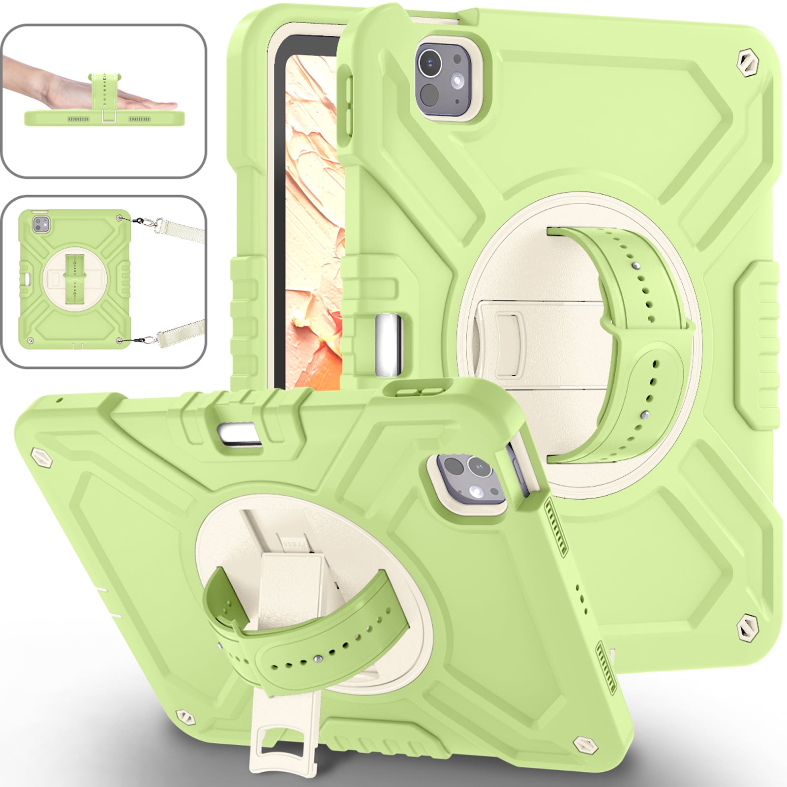 for iPad Pro 11 5th Gen 2024 Case, Military Grade Silicone Shockproof ...