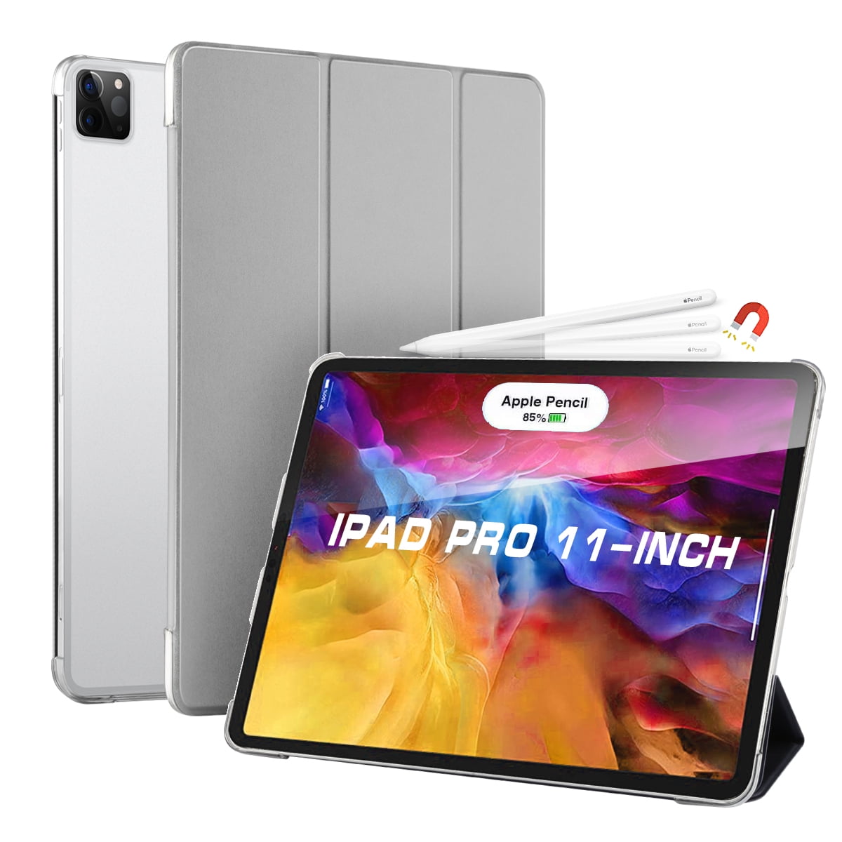 iPad Pro 11 Case 2020, [Support Apple Pencil 2 Charging] Slim Stand ...