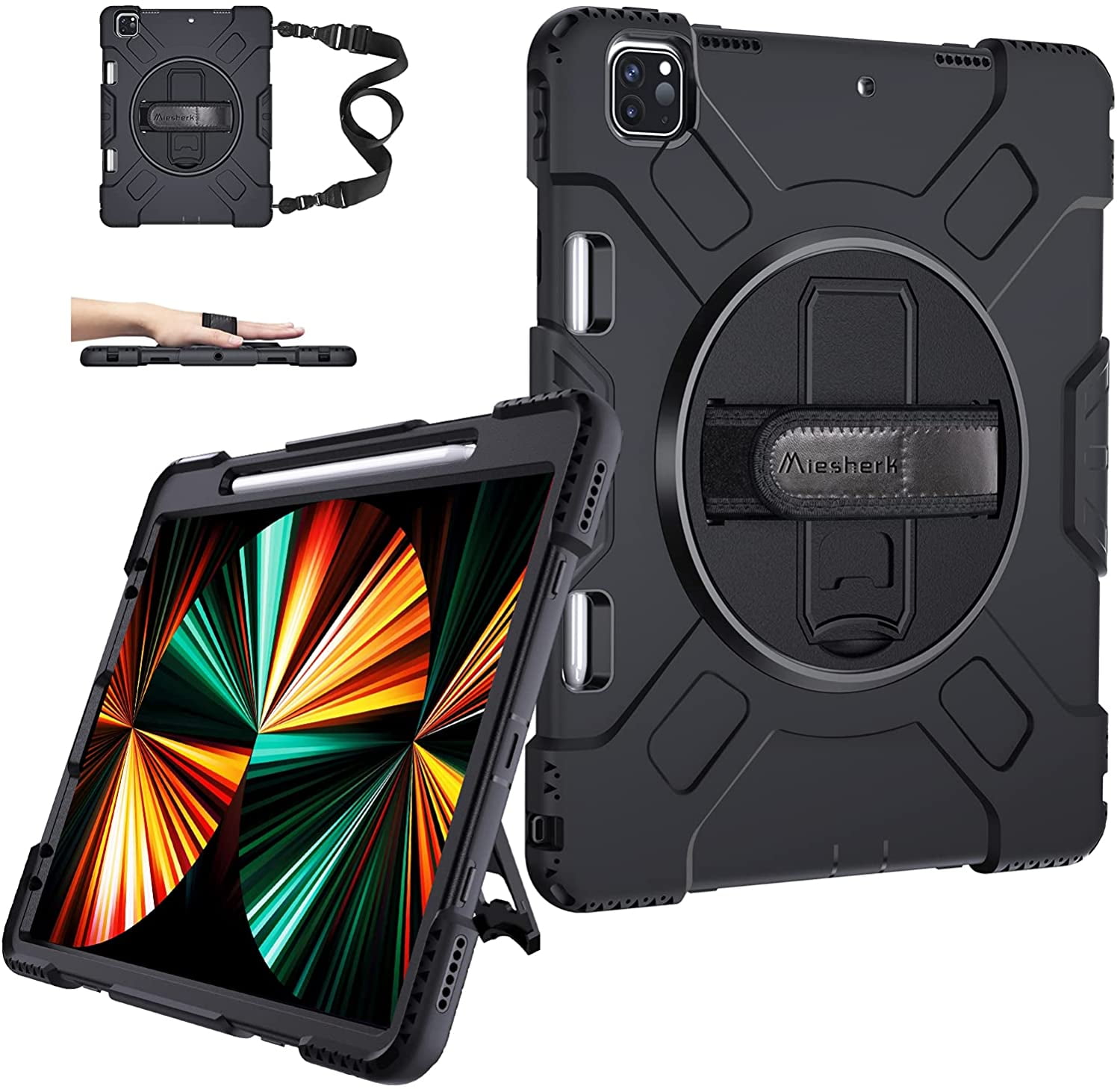 iPad Pro 12.9 Case 2021 5th Generation: Military Grade Shockproof ...