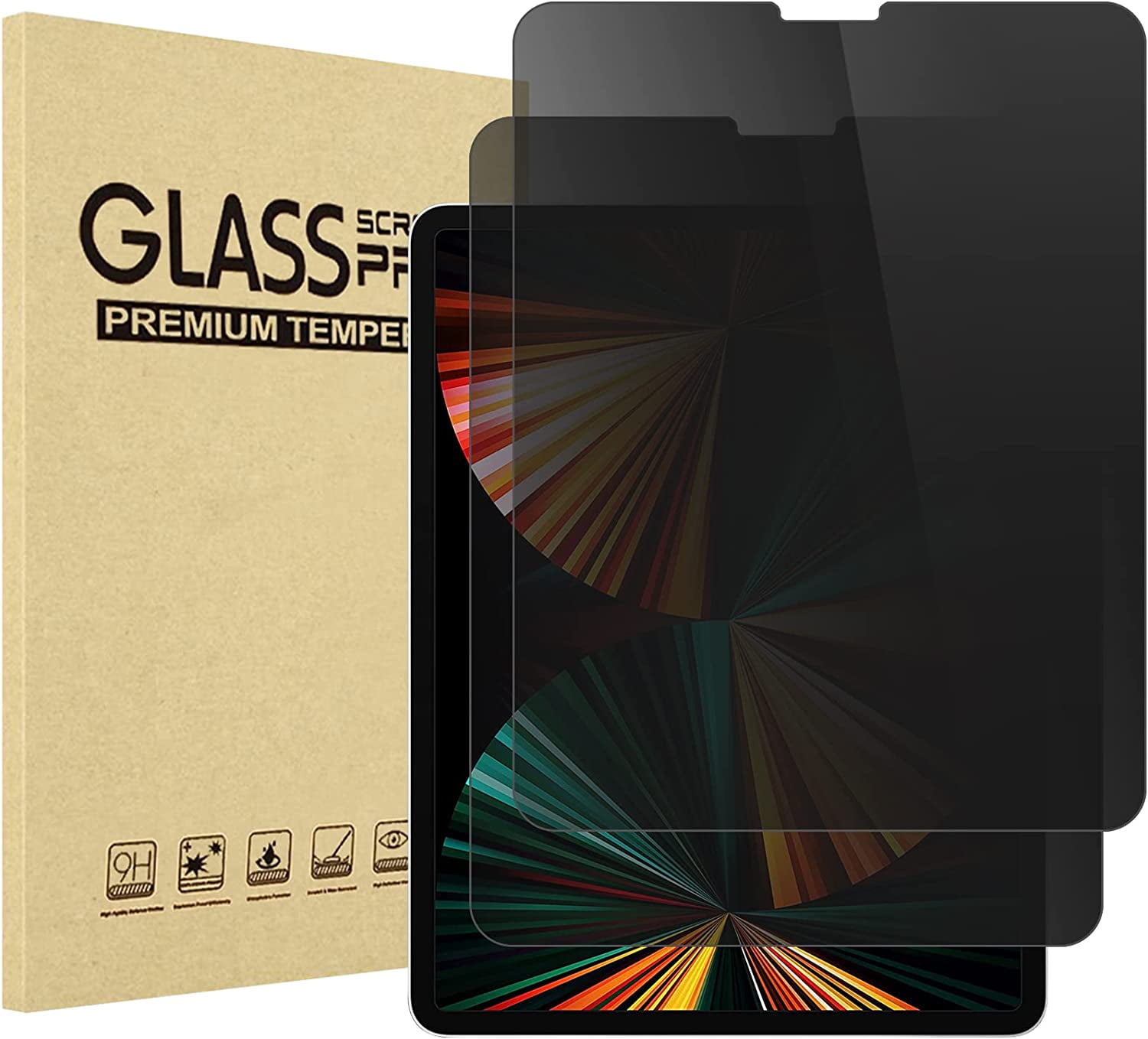 iPad Pro 12.9 Inch Privacy Screen Protector 2022 2021 2020 2018, Anti ...