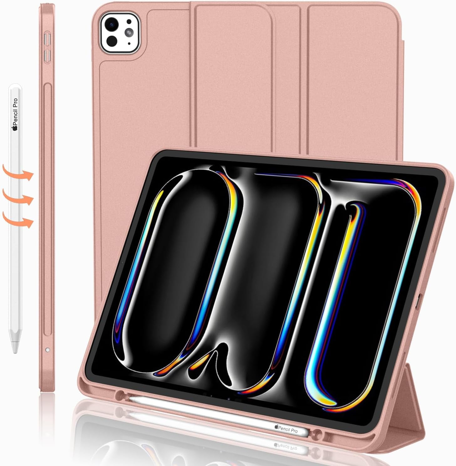 iPad Pro 13 Inch Case M4 (2024) with Pencil Holder, [Support Pencil Pro ...