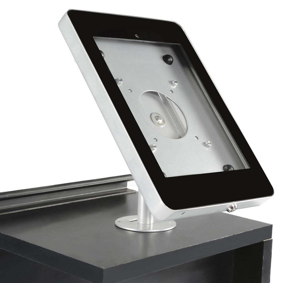 iPad Stand, Locking Enclosure, Hidden "Home" Button, Rotates 360 ...