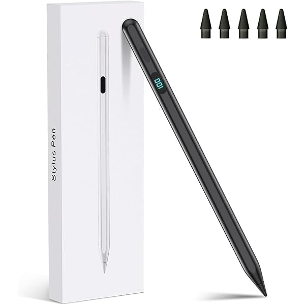 iPad Stylus Pencil(5 Extra Tips) with Magnetic Attachment,USB-C Faster ...