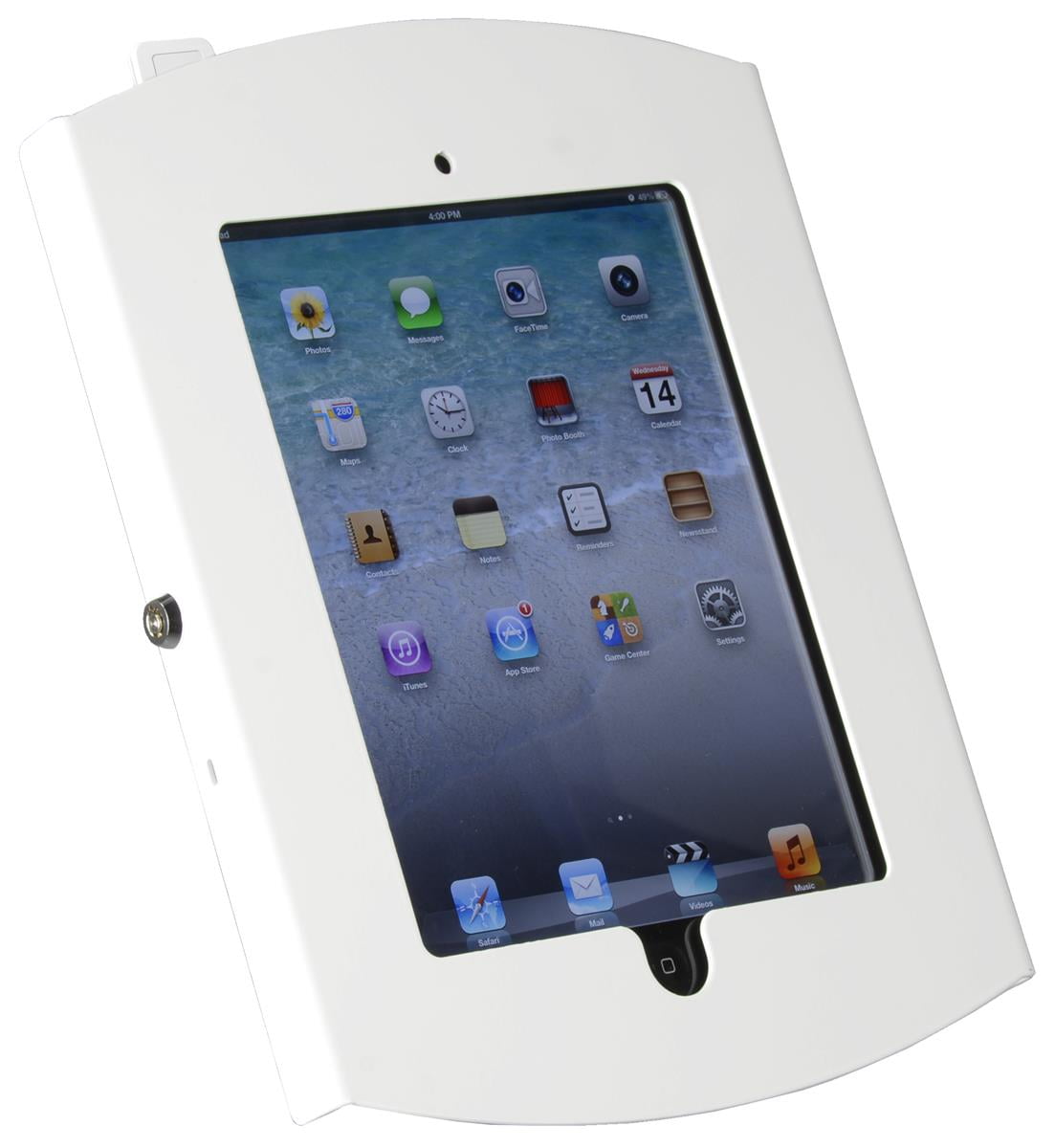Displays2go iPad Tablet Holder, Wall Mount, Locking Enclosure, Rotating ...