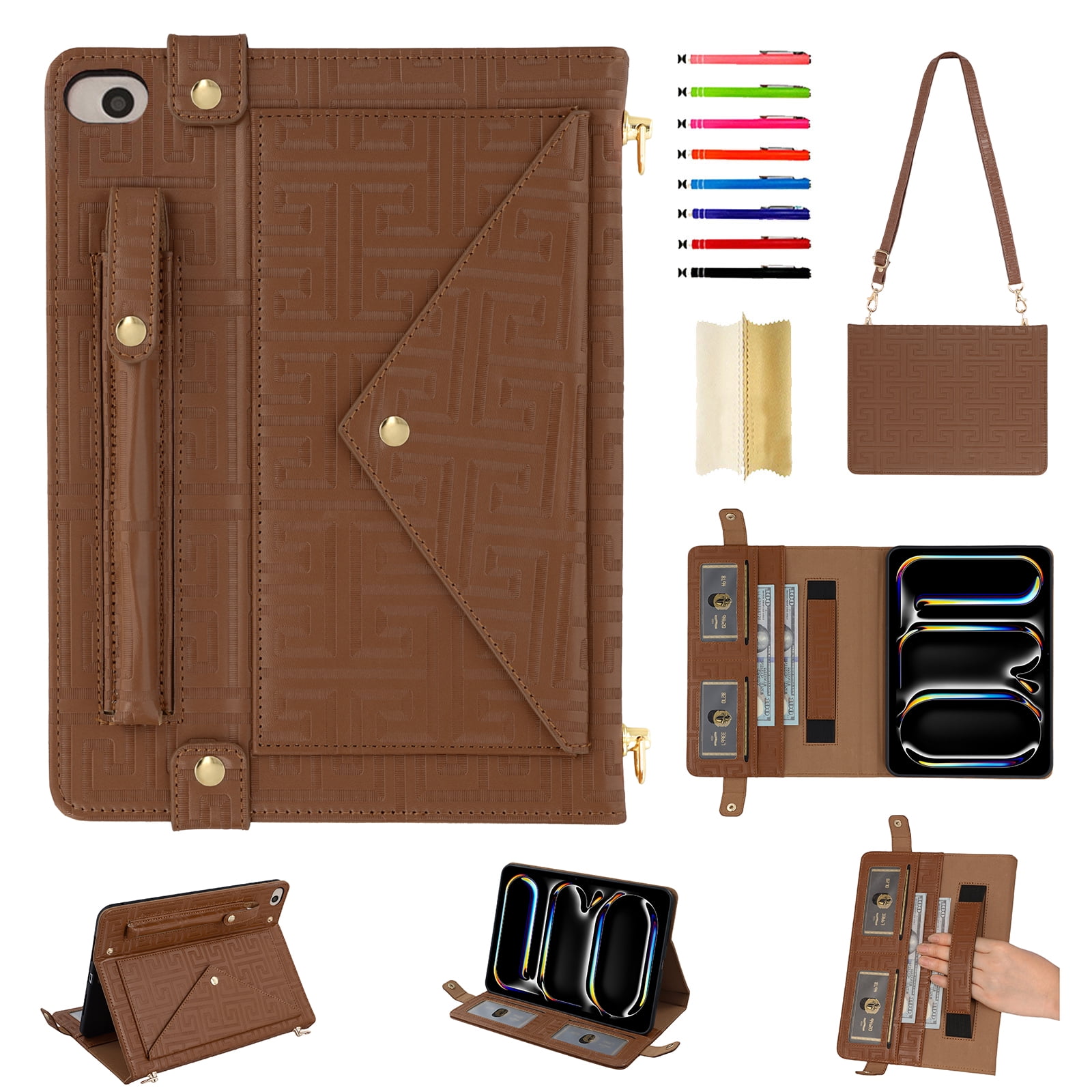 for iPad mini 1/2/3/4/5 Case, Handbag Design PU Leather Stand Cover ...