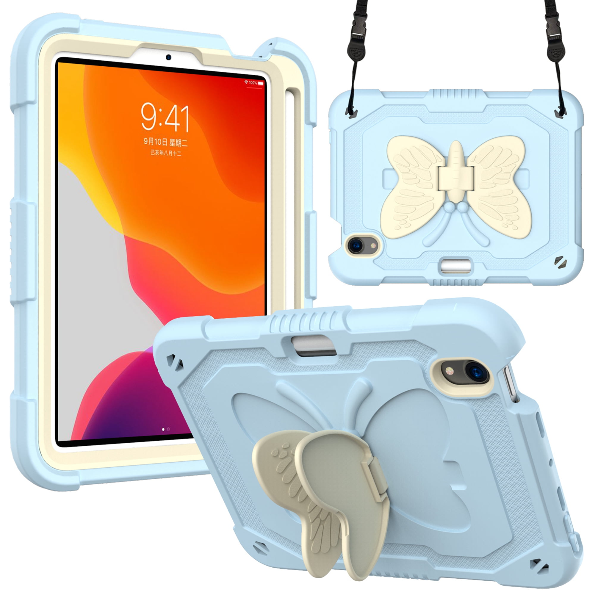iPad mini 6 Case 2021 with Pencil Holder, Dteck Butterfly Kickstand ...