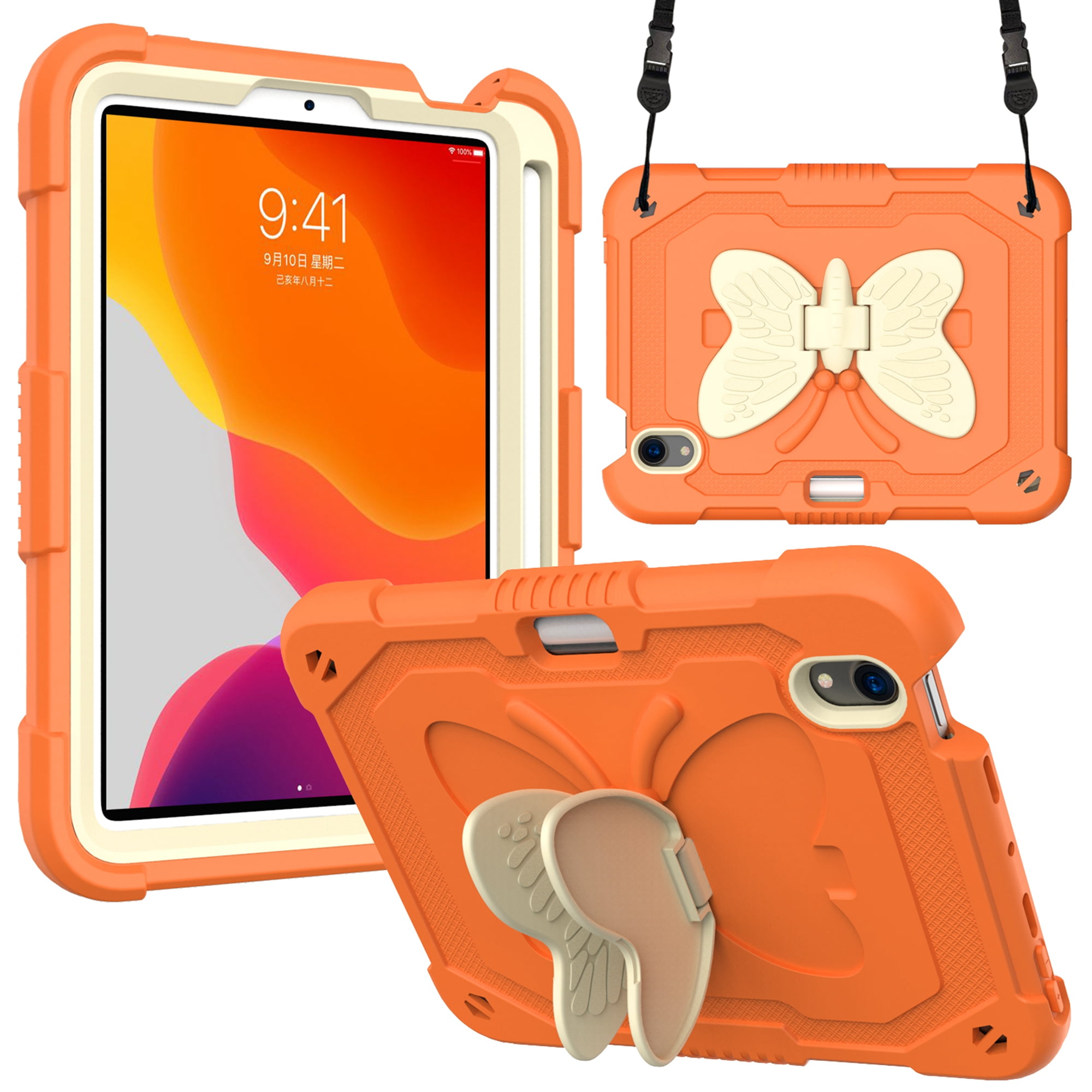 iPad mini 6 Case 2021 with Pencil Holder, Dteck Butterfly Kickstand ...