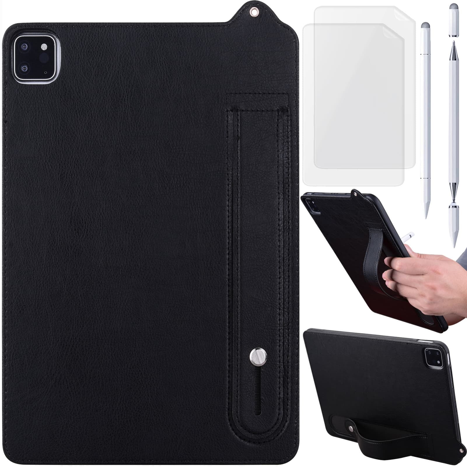 for iPad mini 7 (A17 Pro)/mini 6 Leather Case Back Cover with Built-in ...