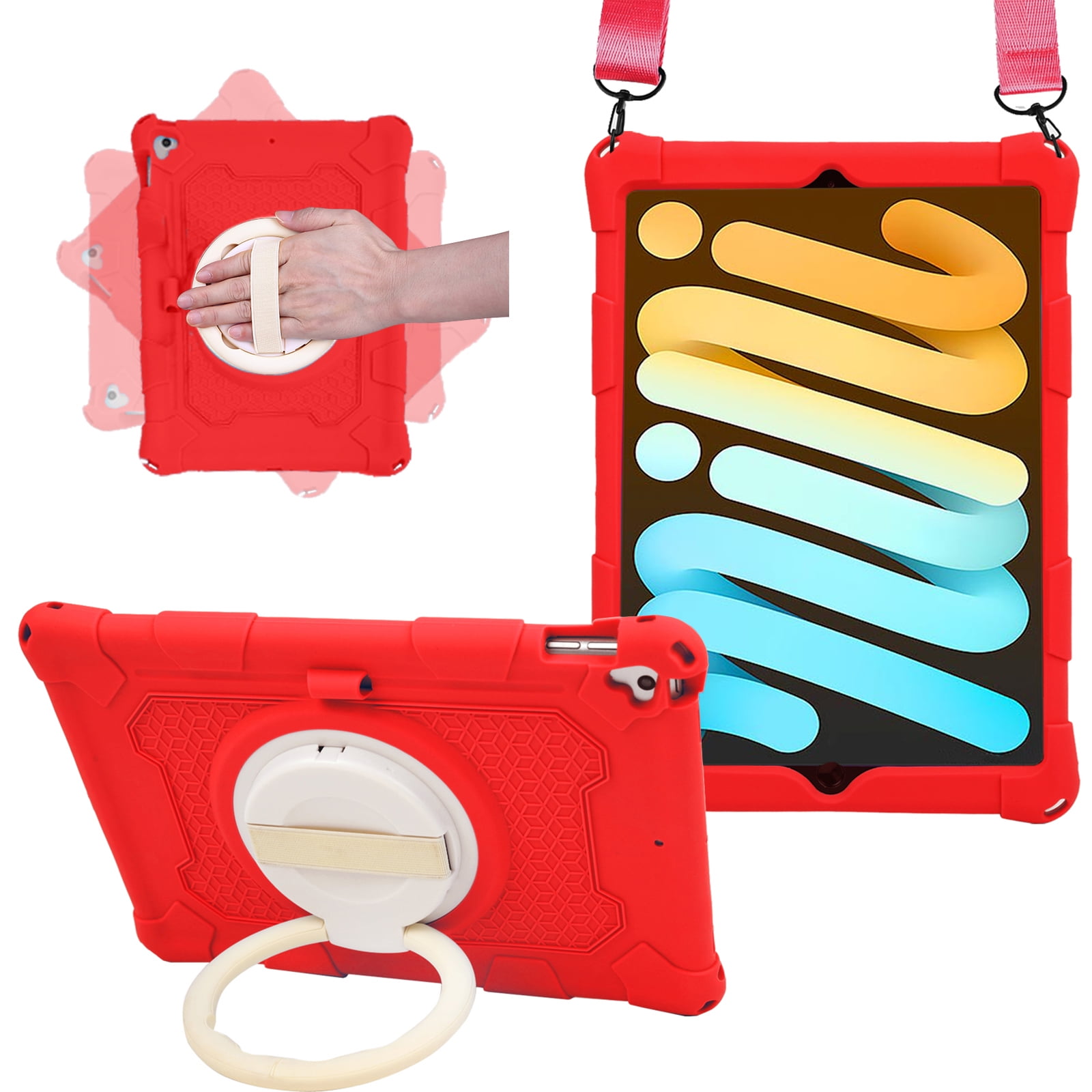 For iPad mini 7th 6th Generation Case, Soft Silicone Drop Protection ...