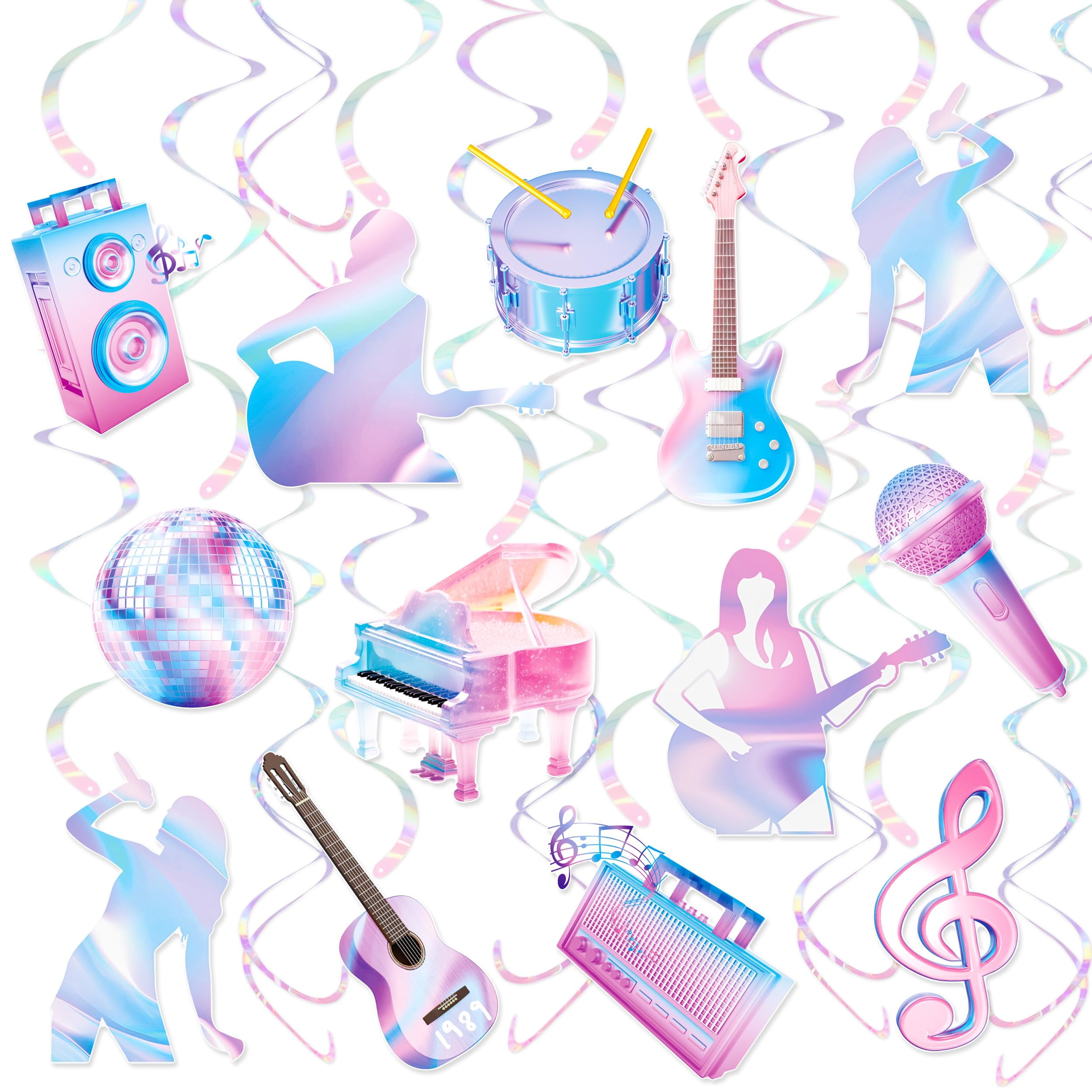 iPartyFun Music Singer DHF10 Hanging Swirls Singer Birthday Decoration ...