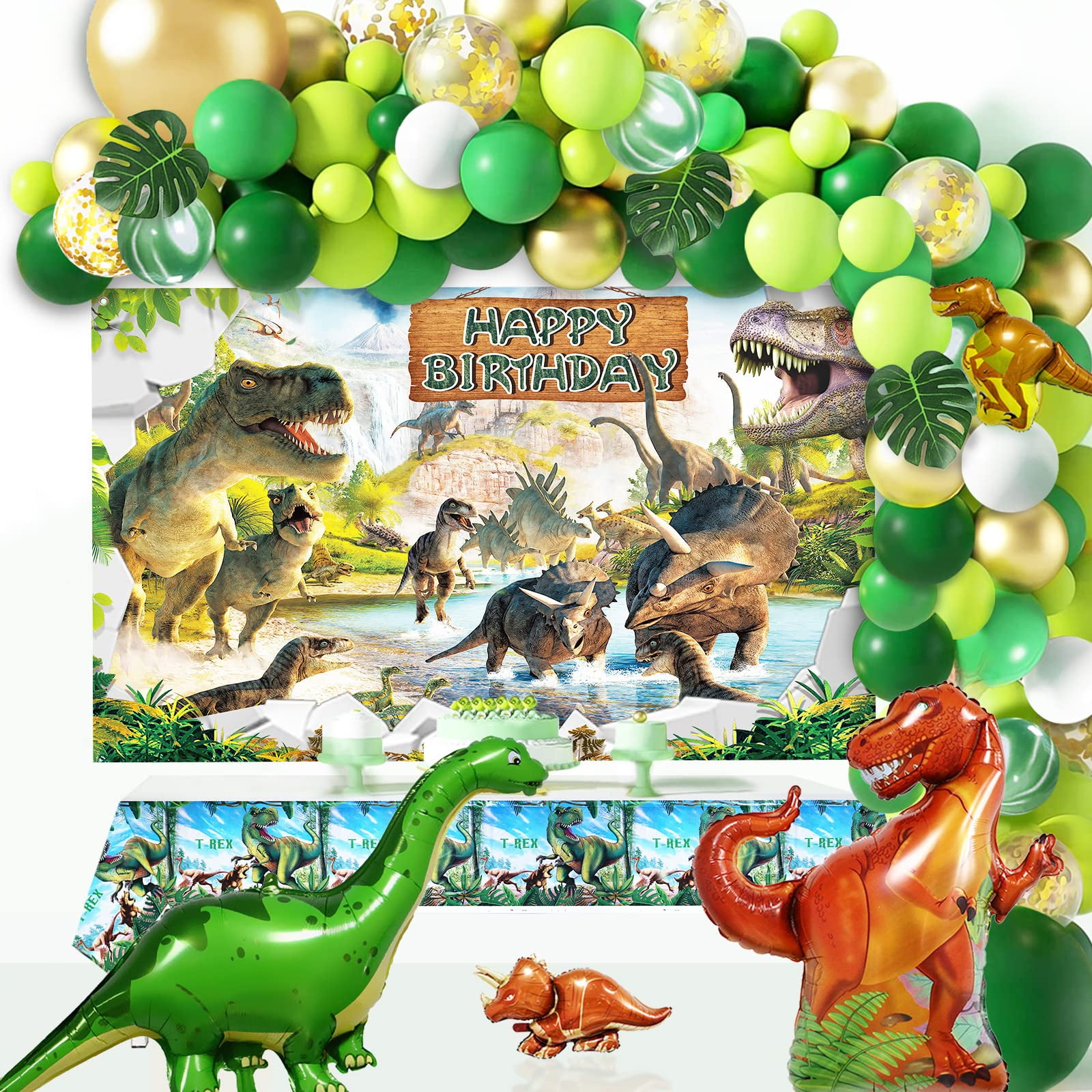 iPartycool Dinosaur Birthday Decorations, 113PCS Dinosaur KKS1 Party ...