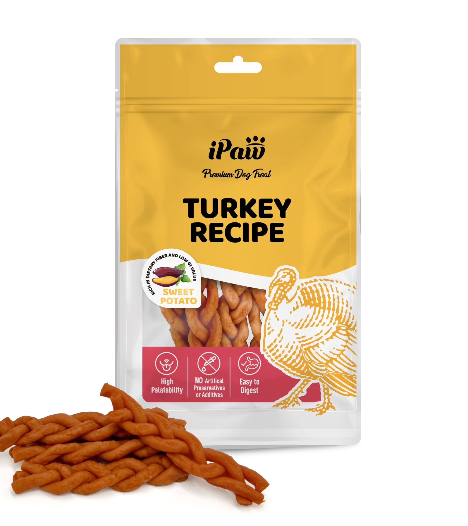 iPaw Turkey Dog Treats, All Natural Human Grade Dog Treat, Suitable for ...