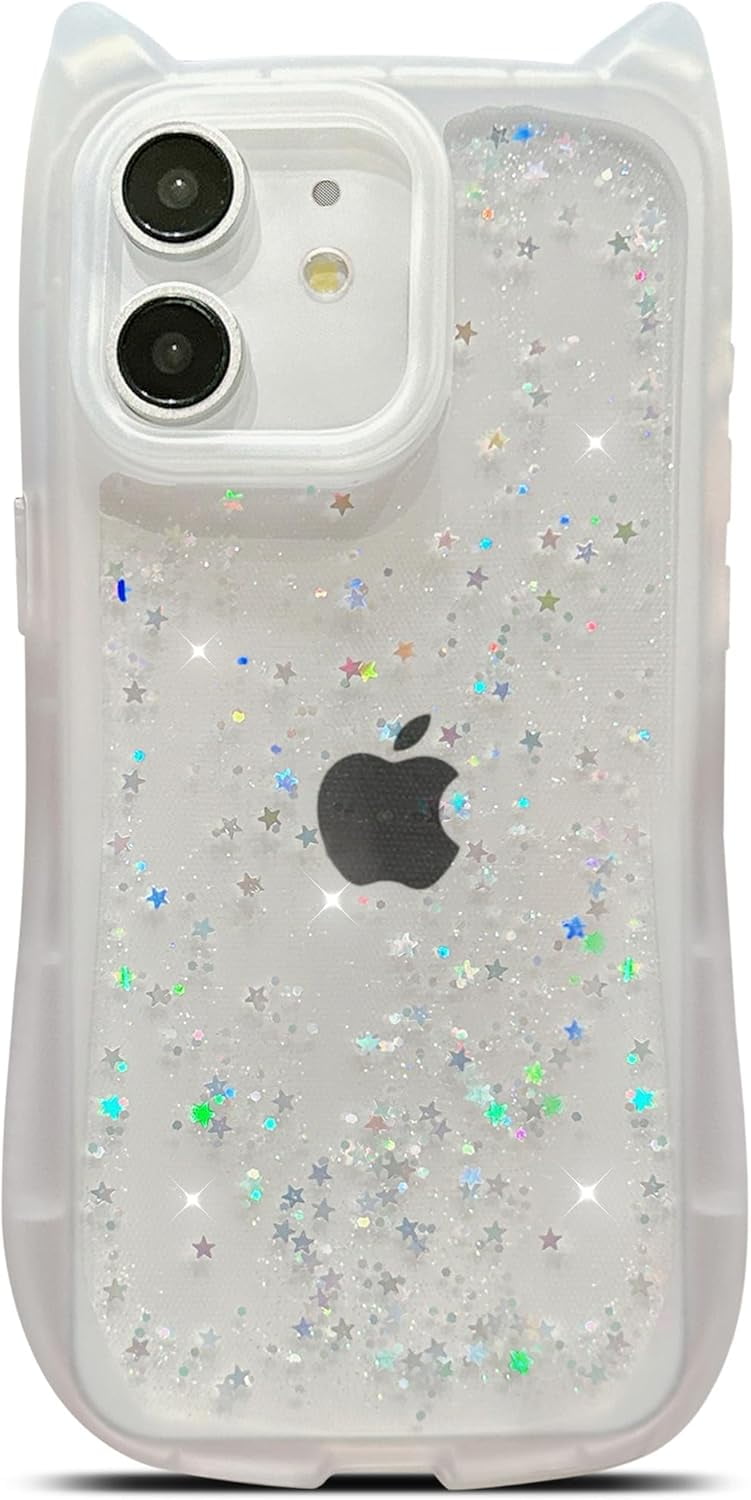 for iPhone 11 Case 6.1" Bling Glitter Sparkle Star Shiny Clear ...