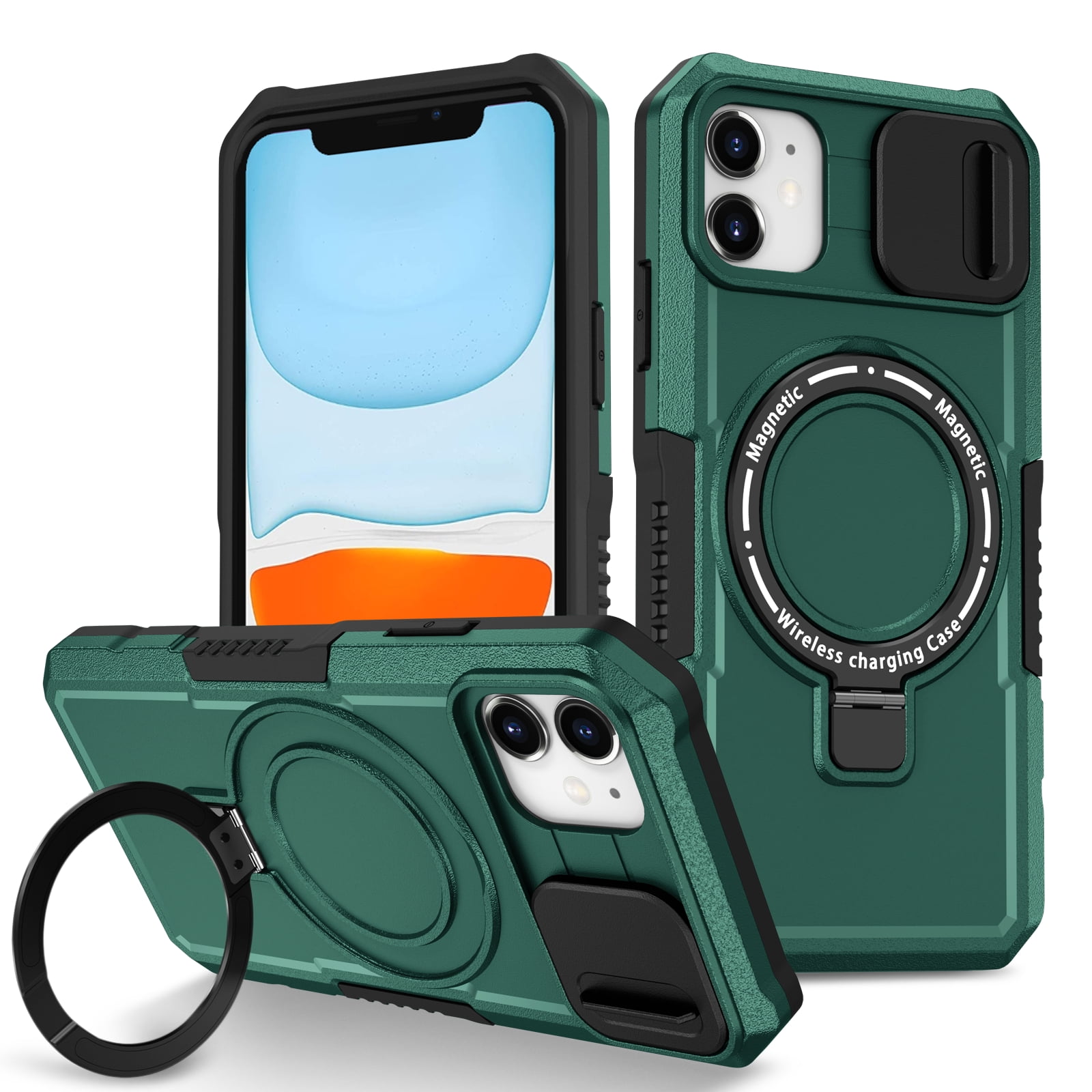 for iPhone 11 Case with Camera Sliding Cover, [Compatible with MagSafe ...