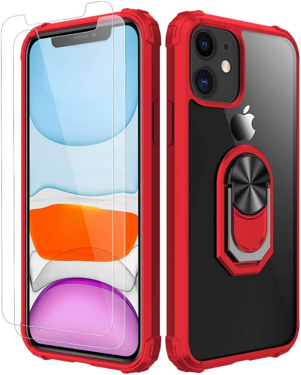 iPhone 11 Case, [ Military Grade ] with [ Glass Screen Protector] 15ft ...