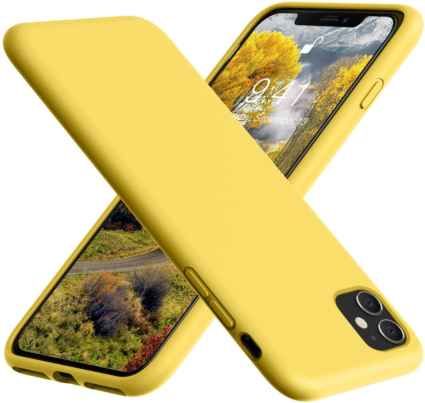 for iPhone 11 Case, Soft Liquid Silicone Slim Rubber Full Body ...