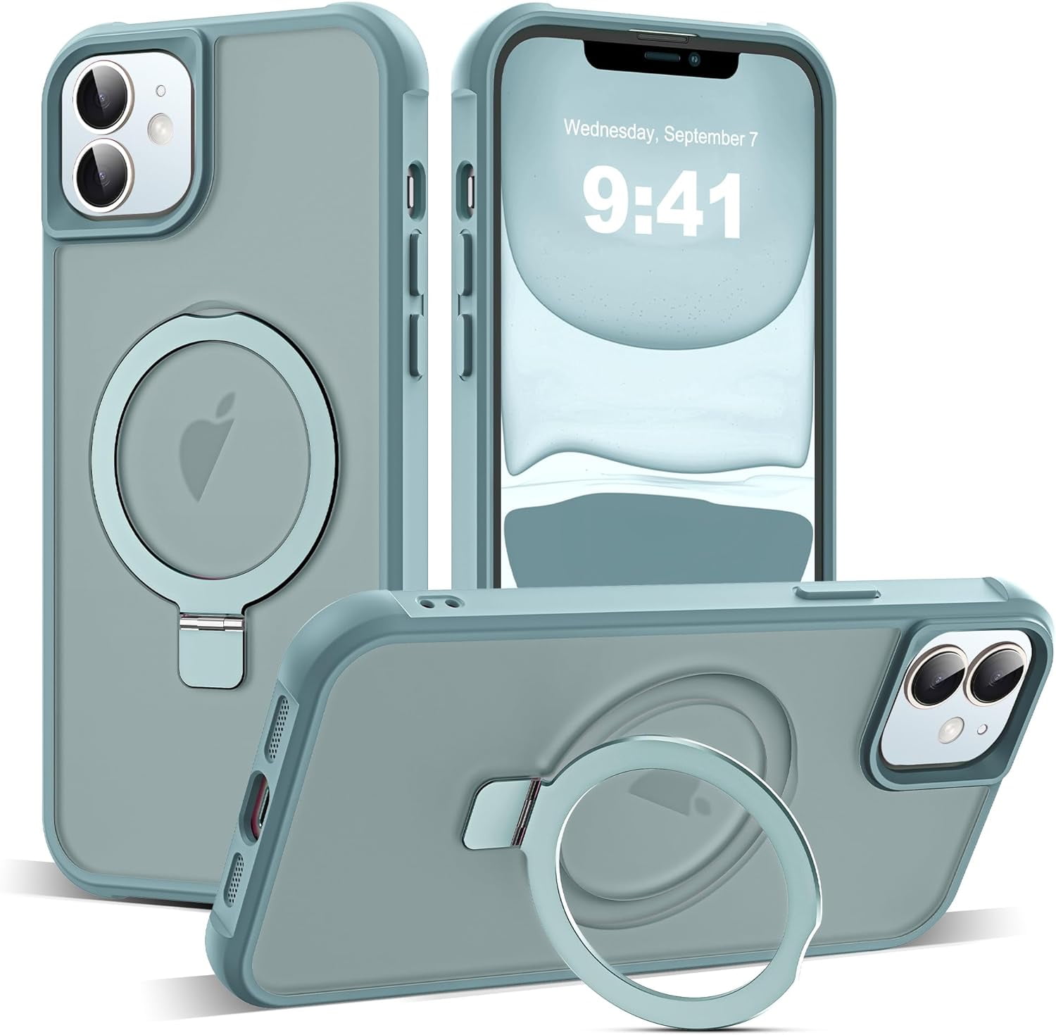 iPhone 11 Magnetic Ring Stand Case for iPhone 11, Blue, 1 Count, 1 Pack ...