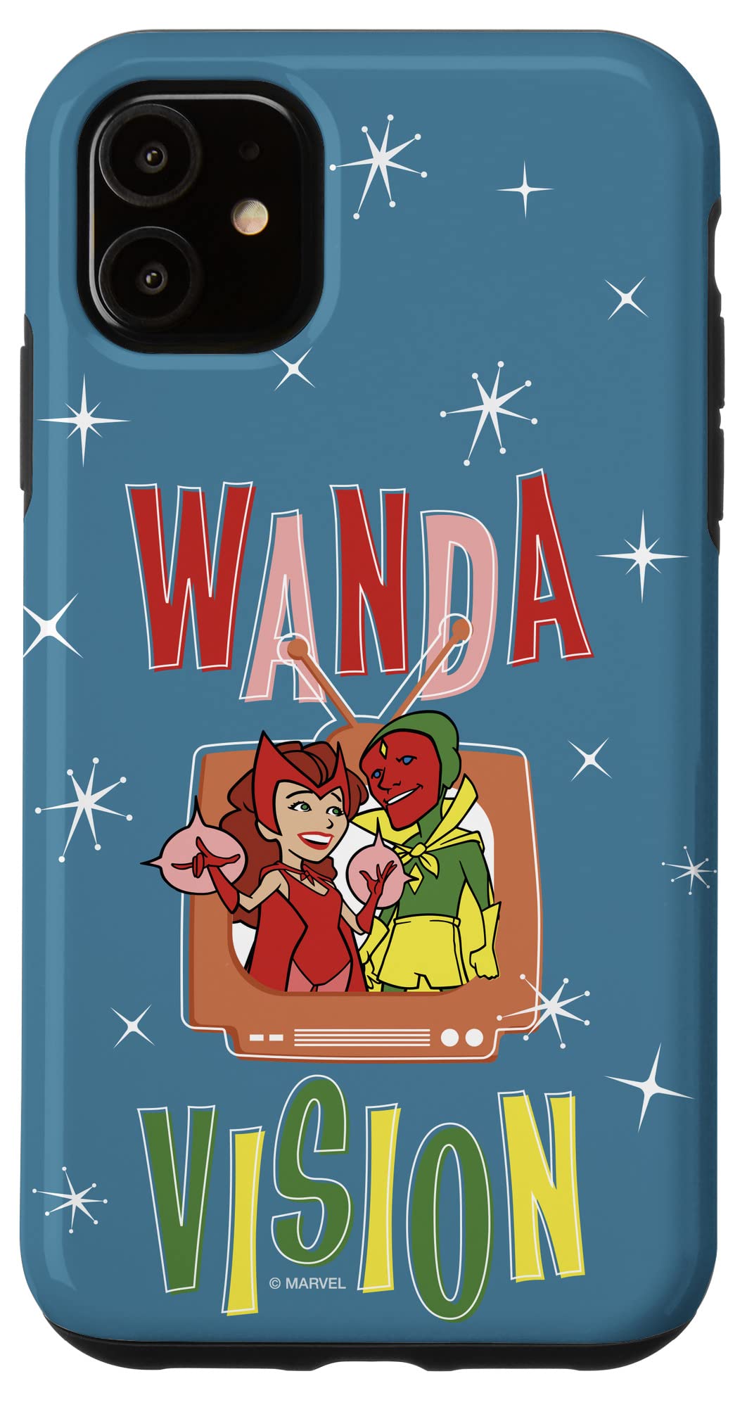 iPhone 11 Marvel WandaVision Wanda & Vision Retro TV Case - Walmart.com