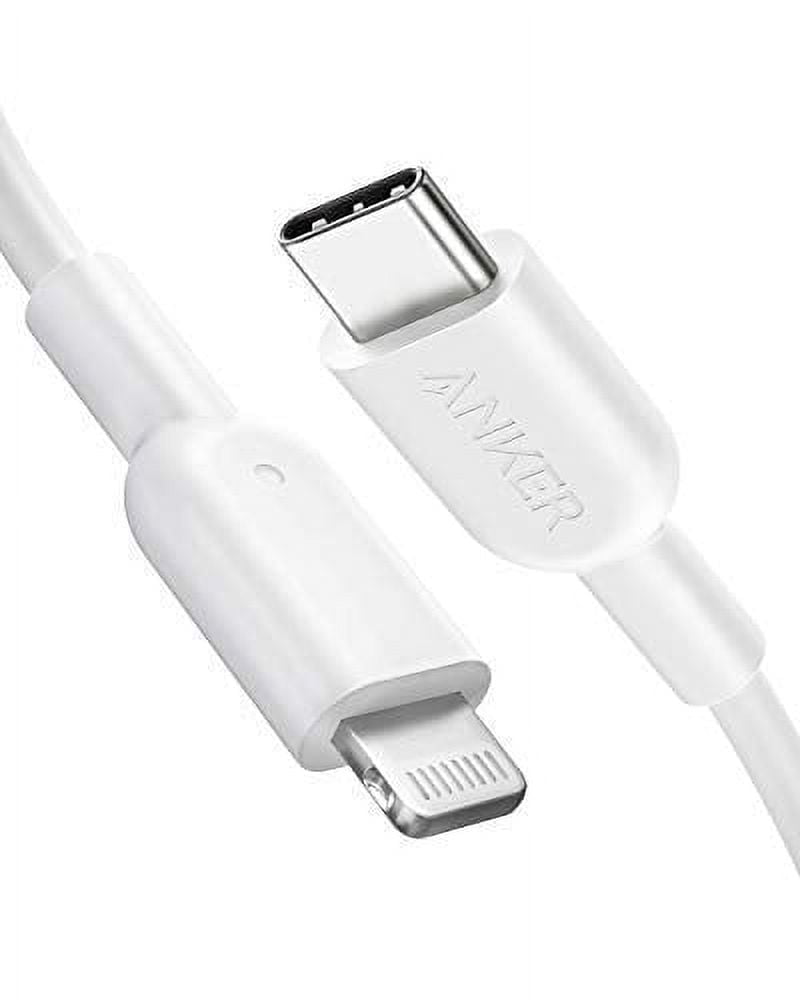 Anker iPhone 11 Pro Charger, USB-C to Lightning Cable, 6ft MFi Certified, White - Walmart.com
