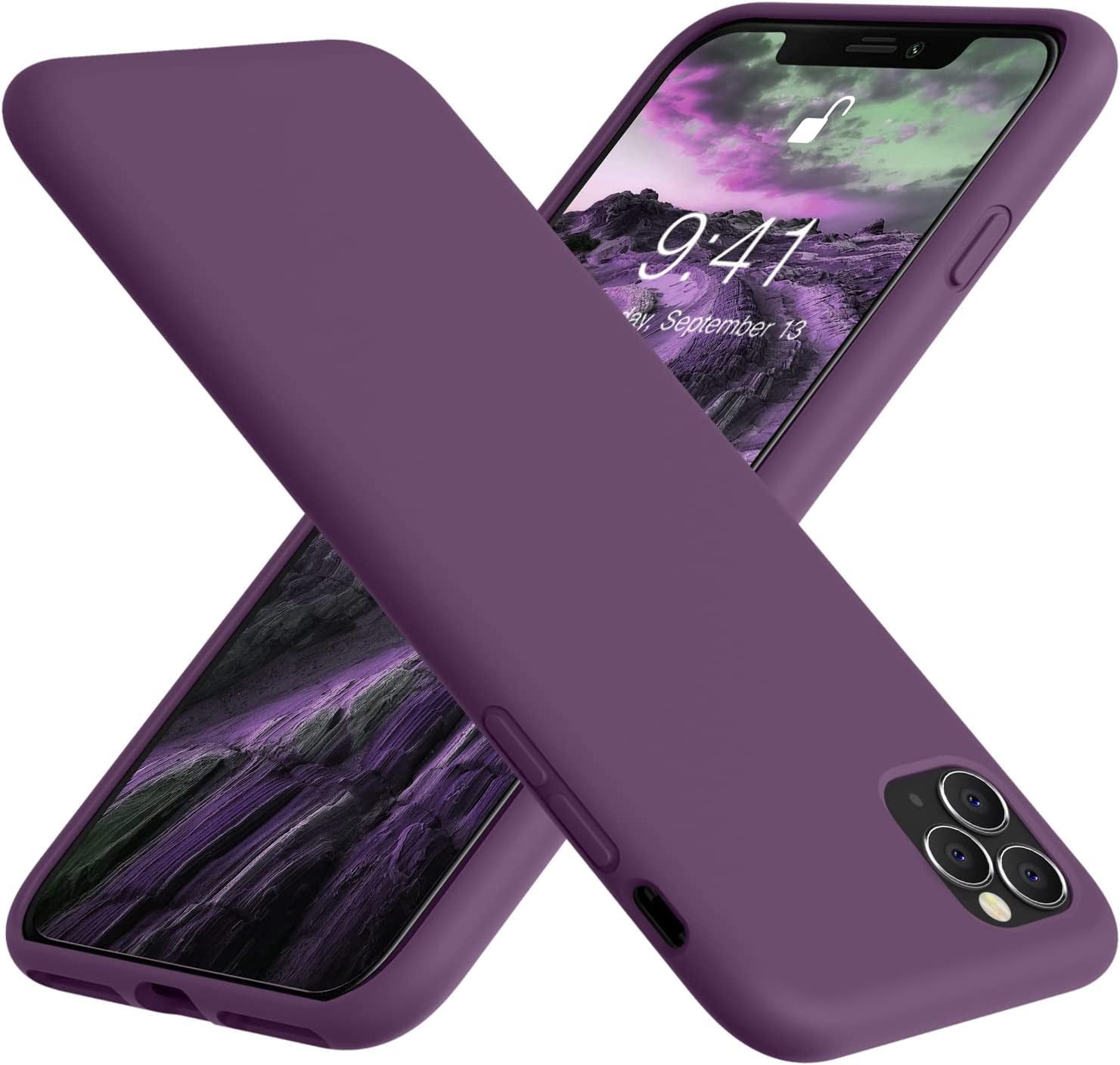 for iPhone 11 Pro Max Case, Soft Liquid Silicone Slim Rubber Full Body Protective iPhone 11 Pro ...
