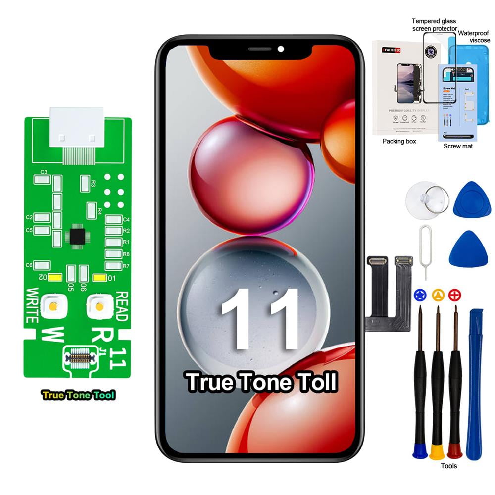 For iPhone 11 Screen Replacement Kit，Full Assembly True Tone HD LCD ...