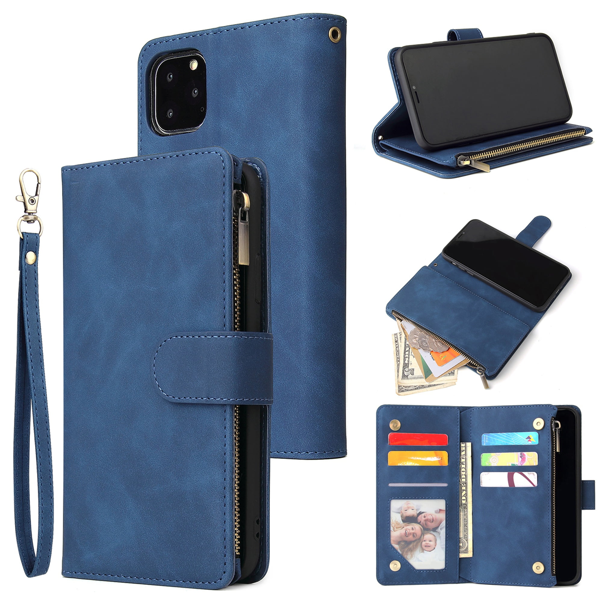 Apple iPhone 11 Wallet Case, Dteck Soft Leather, Zipper with Magnetic ...