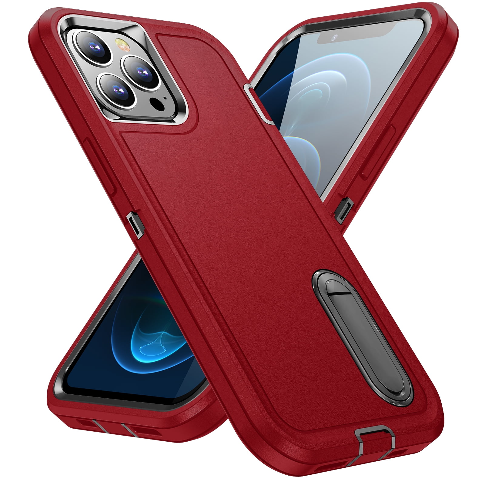 for iPhone 12 / 12 Pro Case with Kickstand, [10FT Military Drop ...