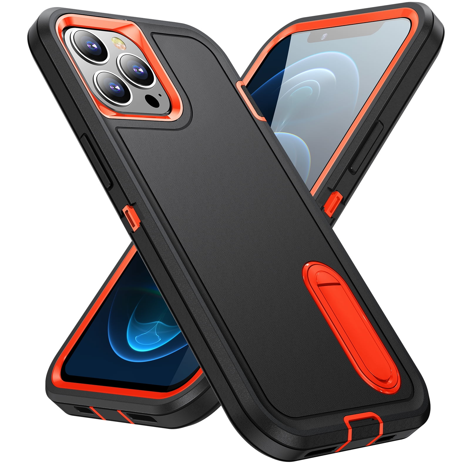 for iPhone 12 / 12 Pro Case with Kickstand, [10FT Military Drop ...