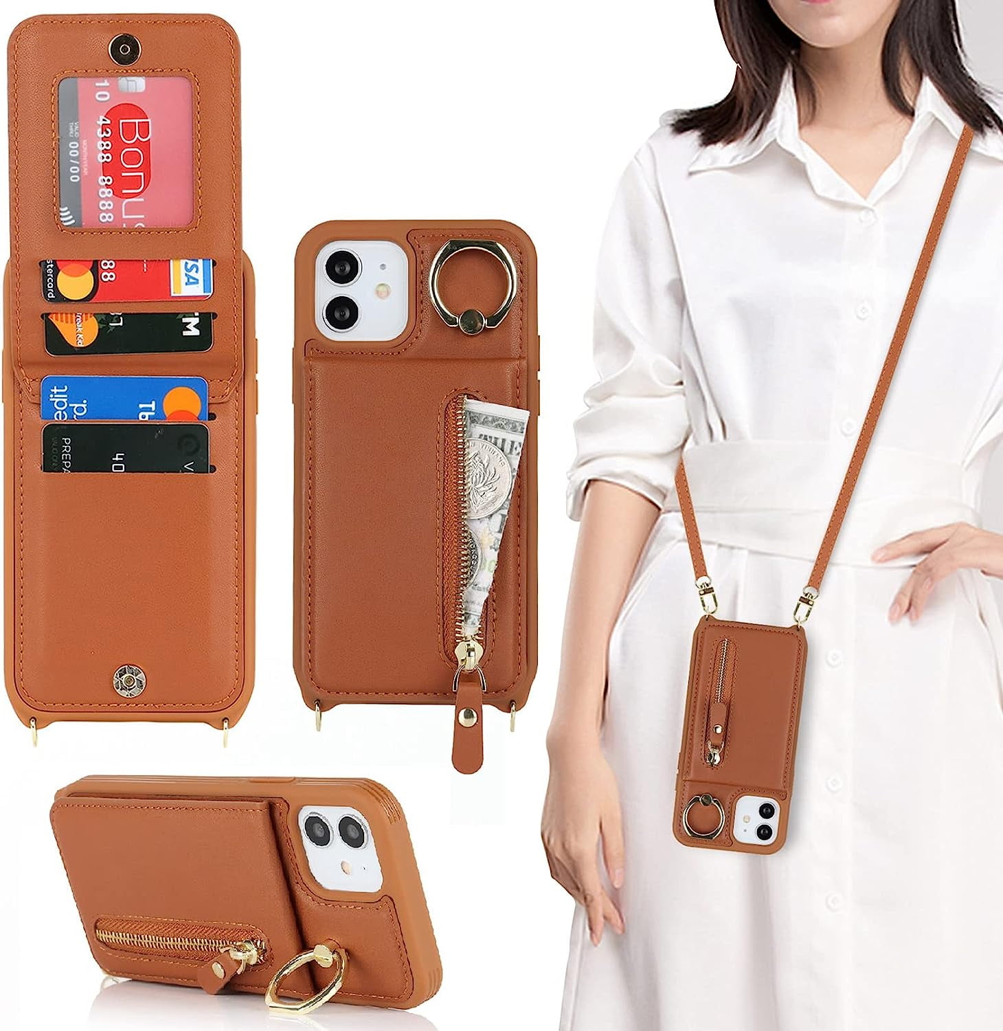 iPhone 12/12 Pro Case for Women with Card Holder, iPhone 12/12 Pro ...