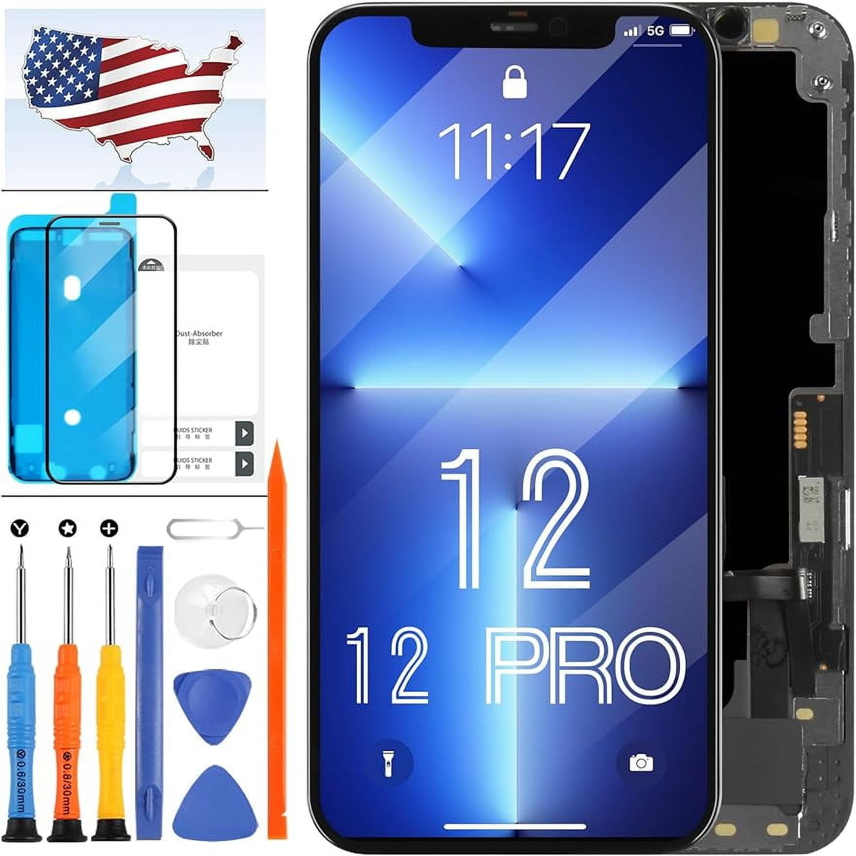 iPhone 12/12 Pro LCD Screen Replacement Kit, 6.1 inches Display, Touch ...