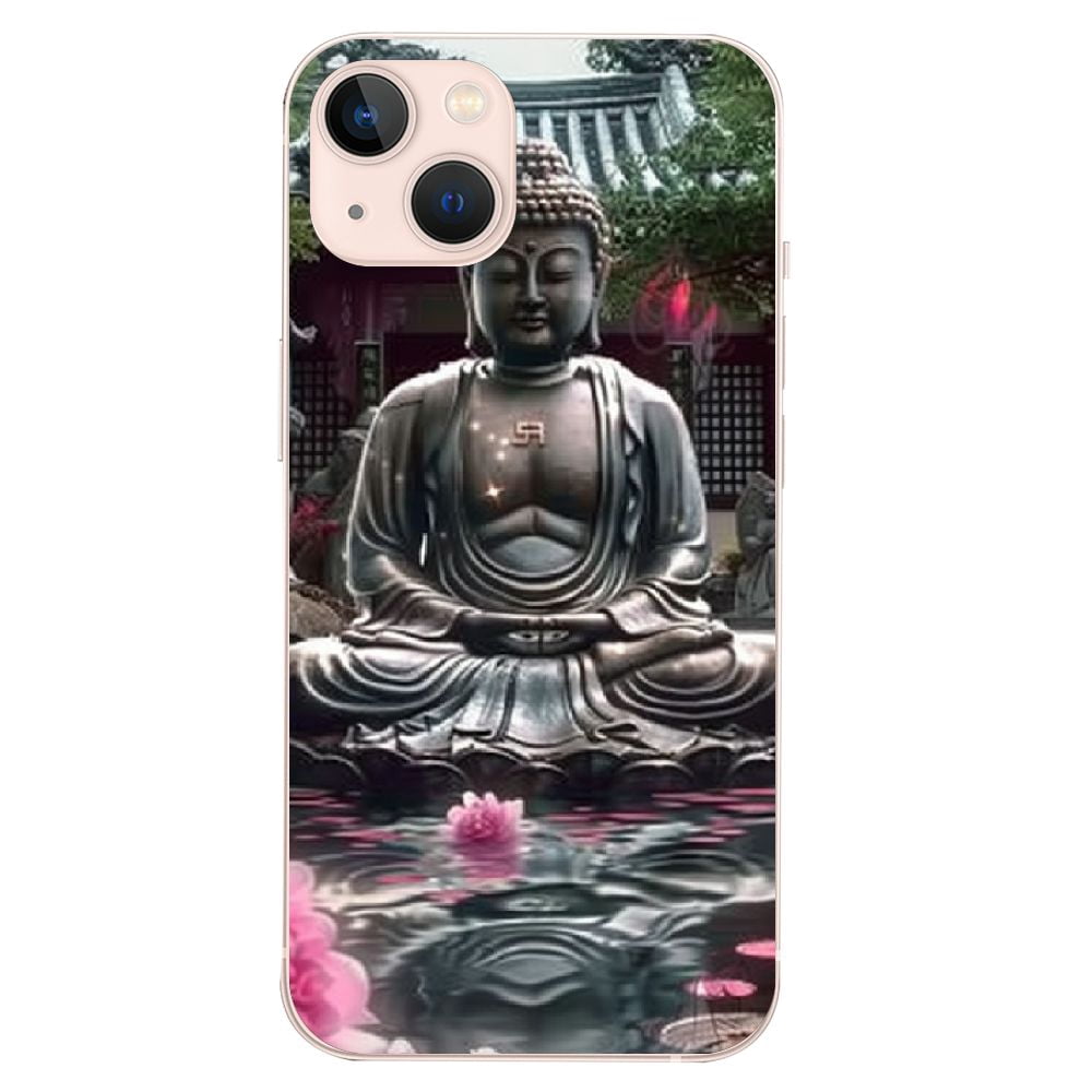 iPhone 12 /13 Serene Buddha under Cherry Blossoms Case - Walmart.com