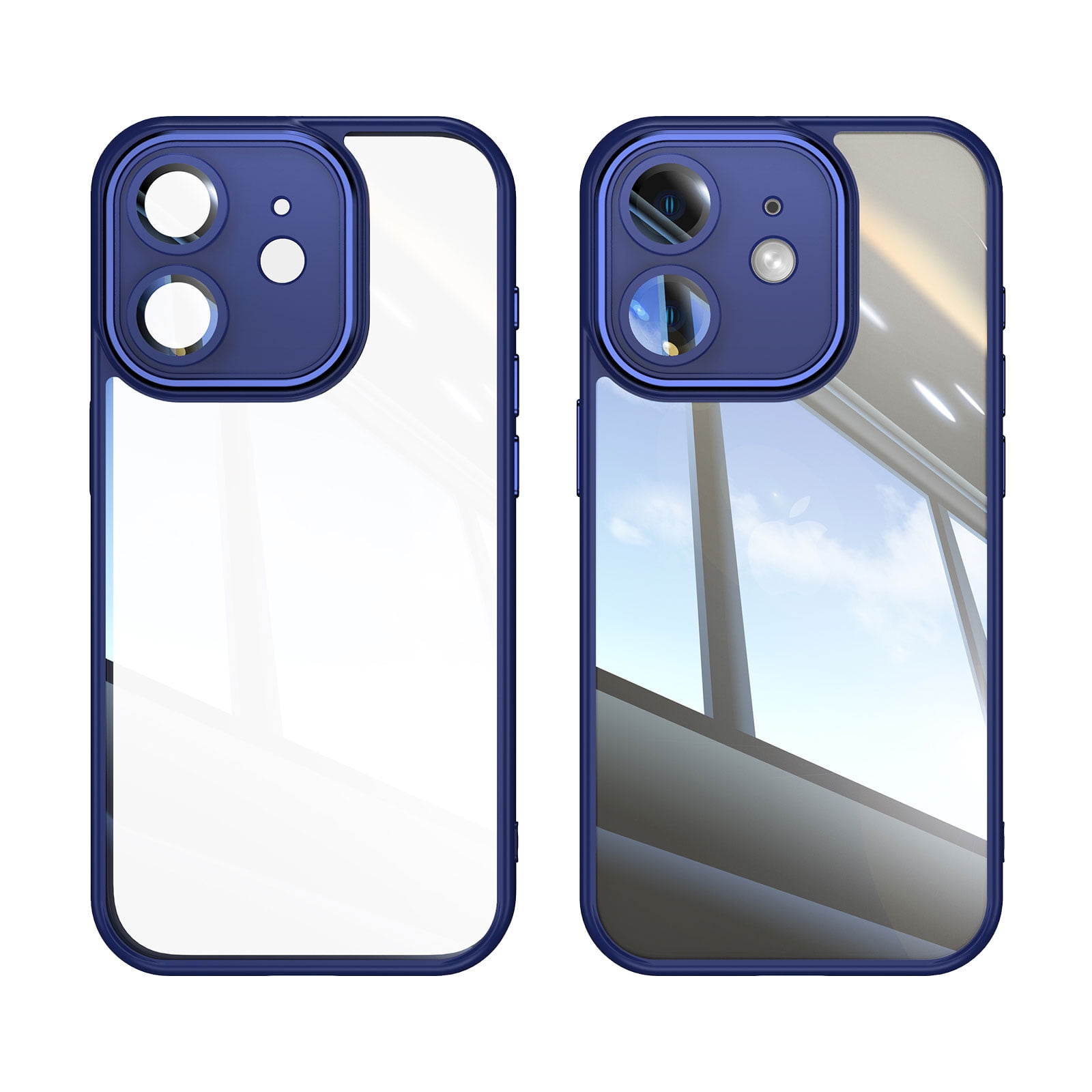 for iPhone 12 Case Clear Slim, [Built in Lens Protector] [Non Yellowing ...