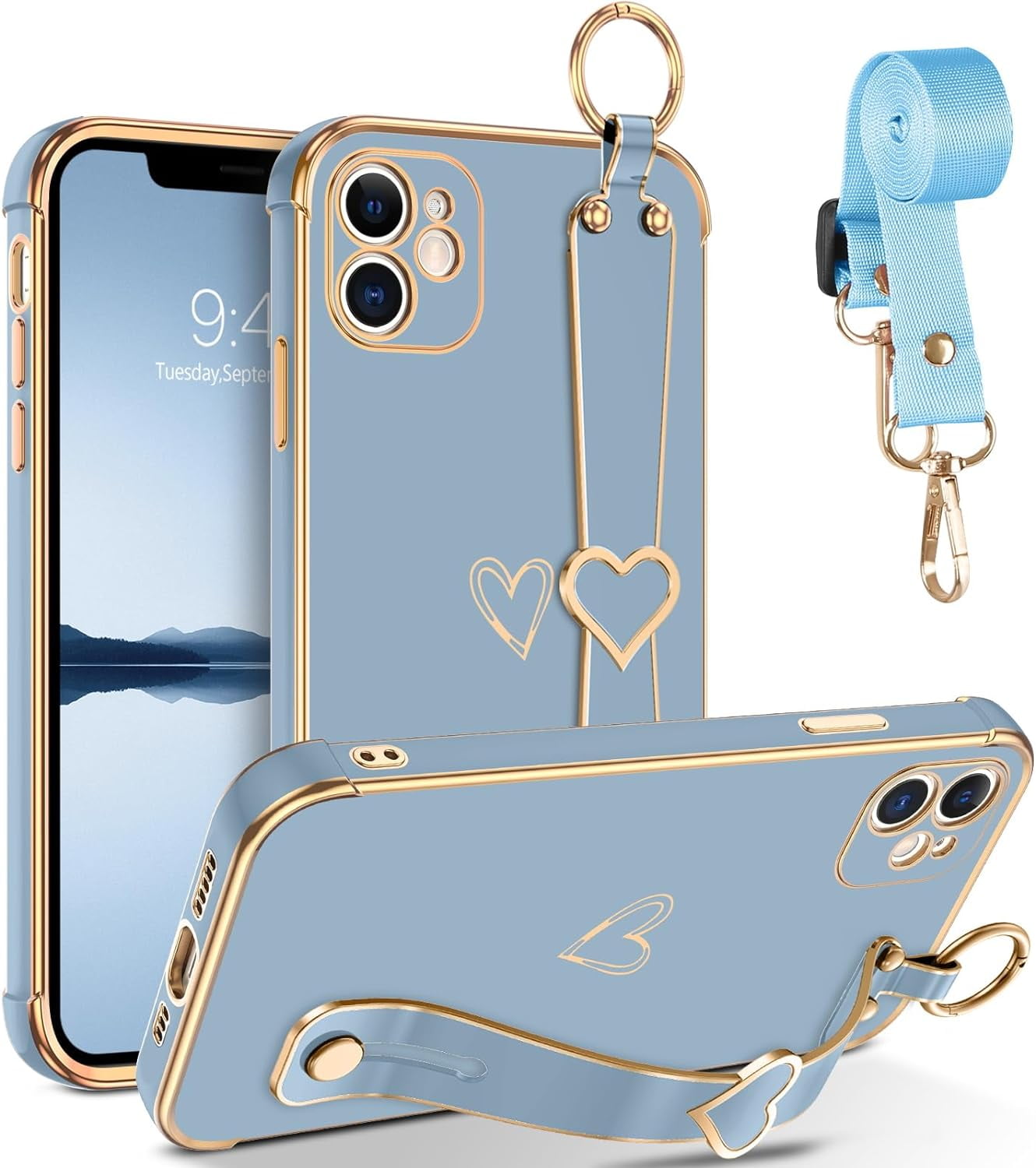 for iPhone 12 Case, Phone Case for iPhone 12, Cute Heart Design ...