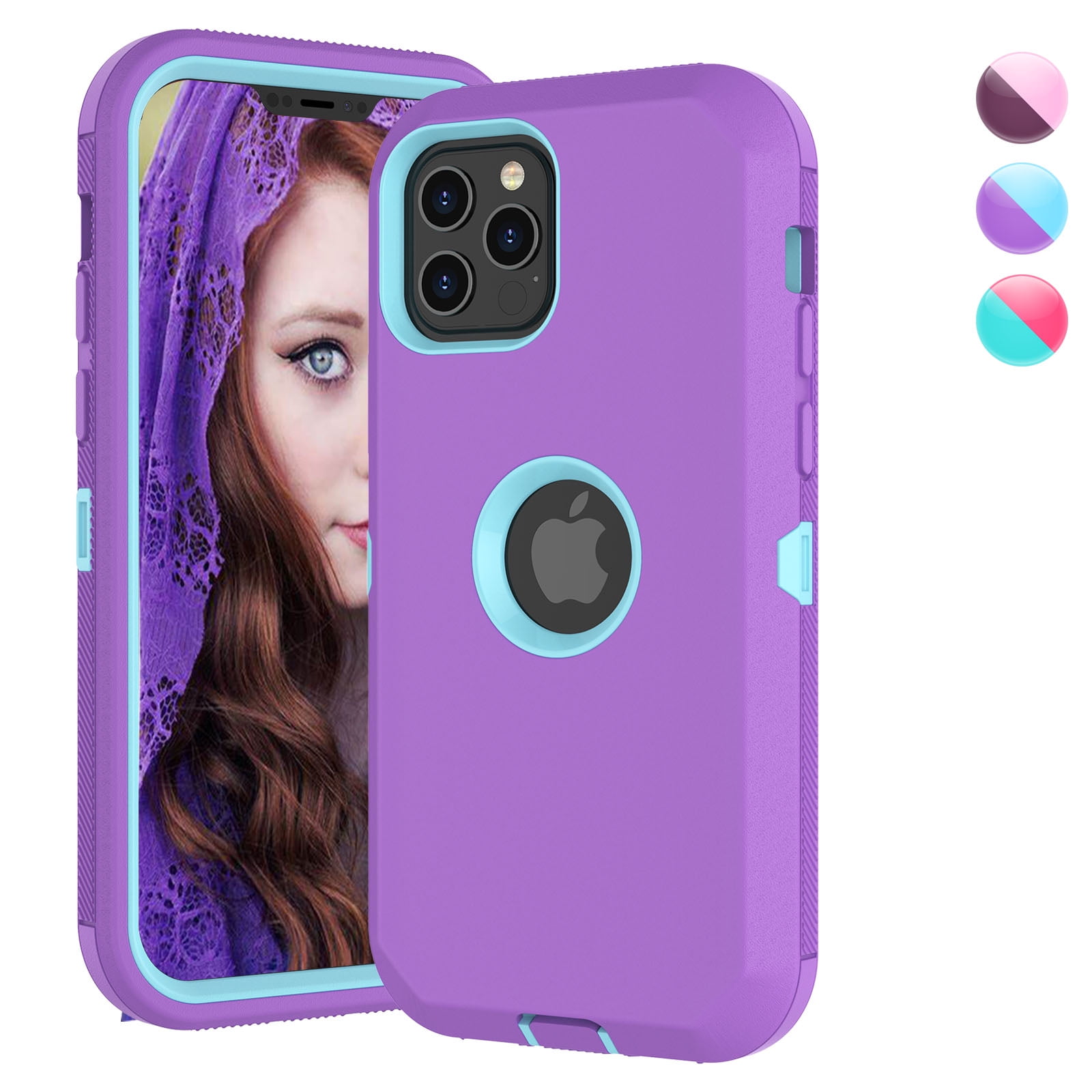 iPhone 12 Cases, Sturdy Phone Case for iPhone 12 Pro 6.1", Njjex Full ...