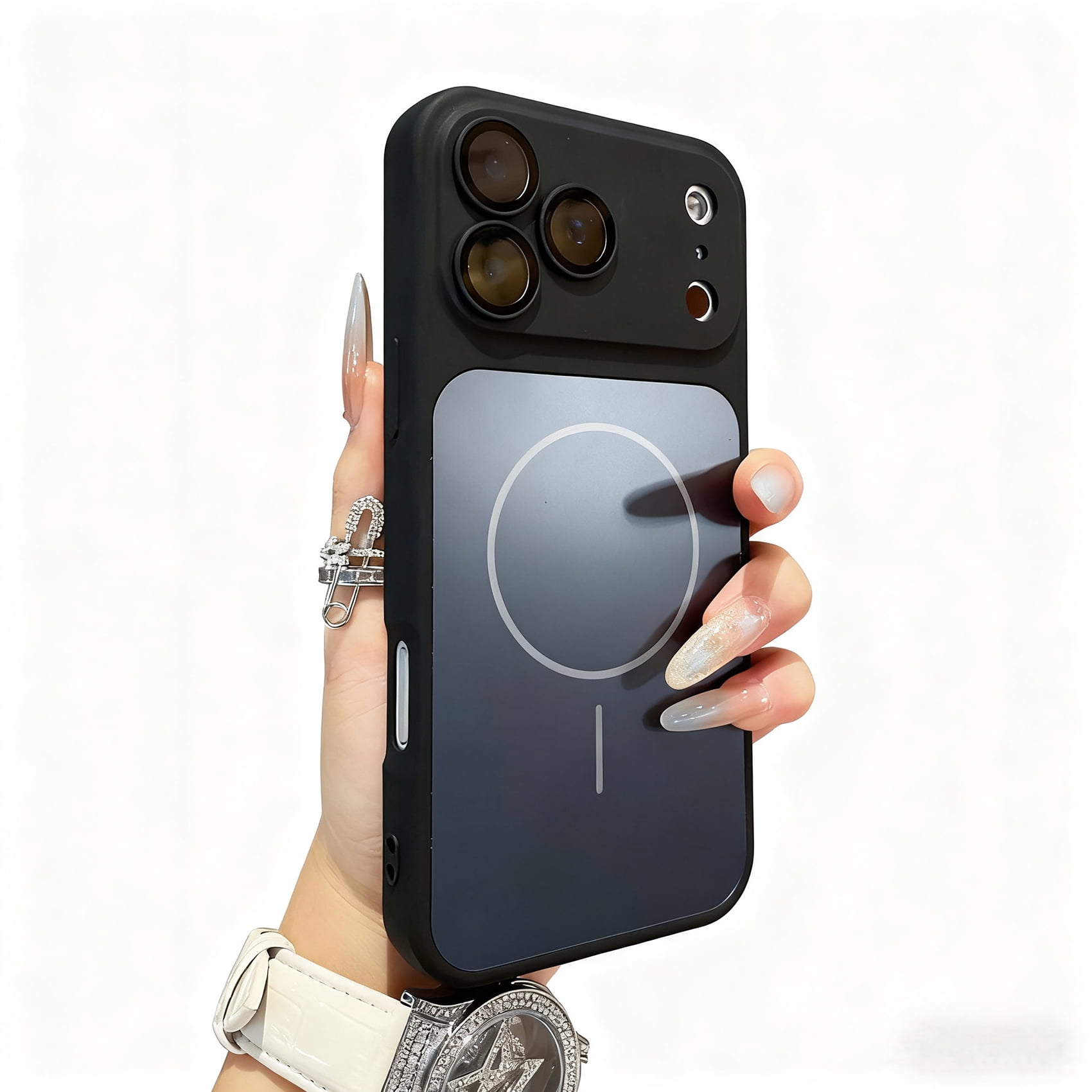 for iPhone 12 Luxury Magnetic Case, Change to iPhone 17 Pro Max Style ...