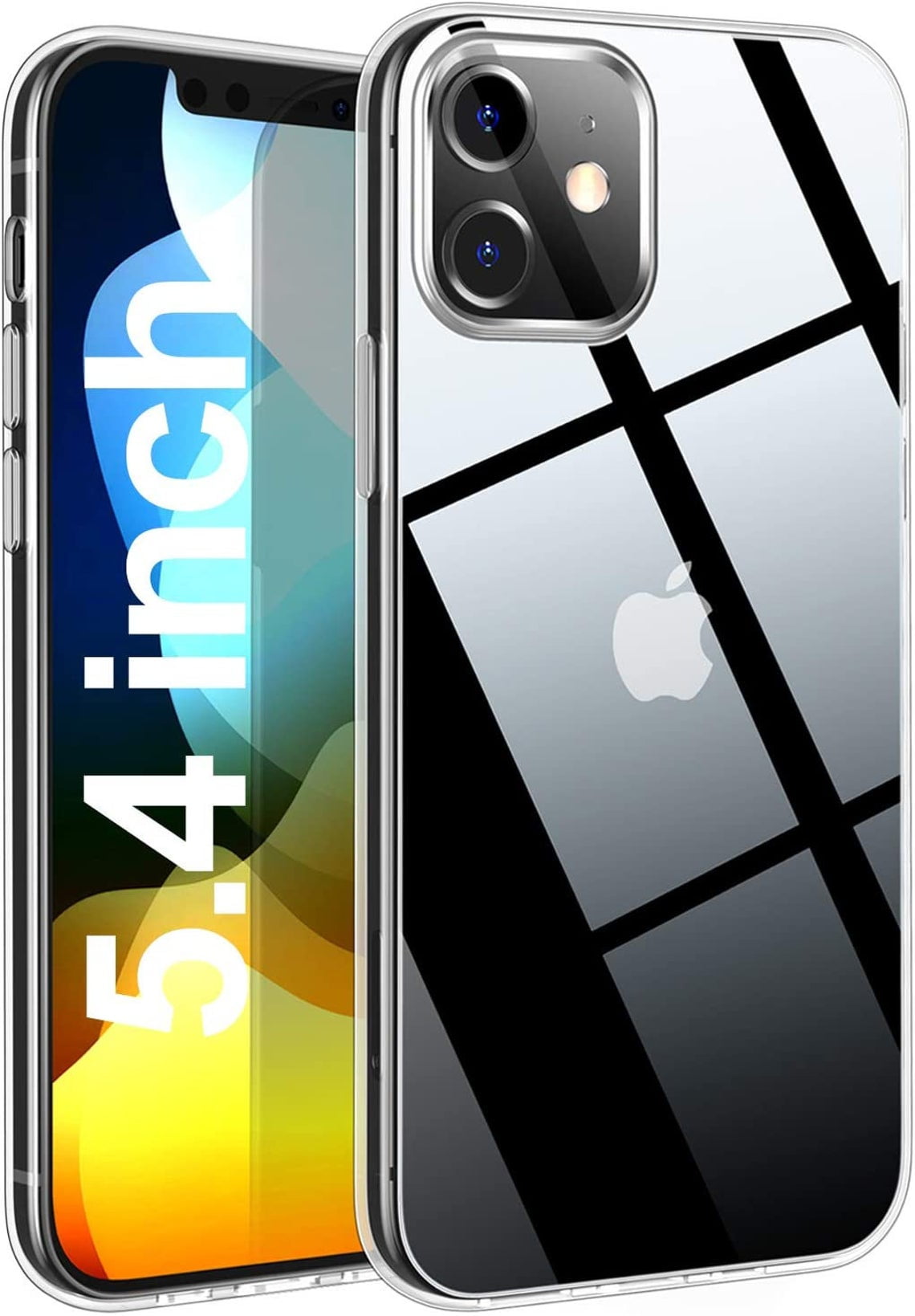 iPhone 12 Mini Case Clear, Smooth Gel Soft Flexible TPU Cover Camera ...