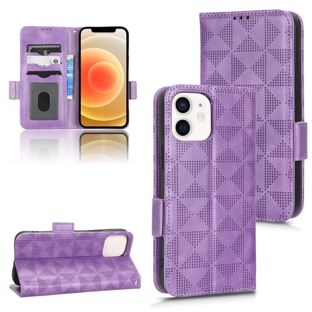 iPhone 12 Mini Case , Leather Wallet Cover Magnetic Full Body ...