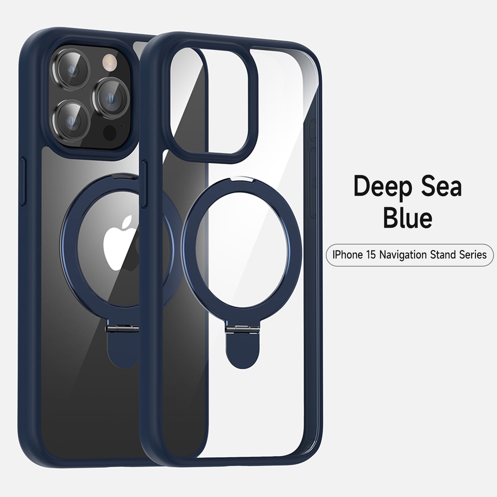 For iPhone 12 Pro/12 Case with Invisible Ring Stand Translucent iPhone ...
