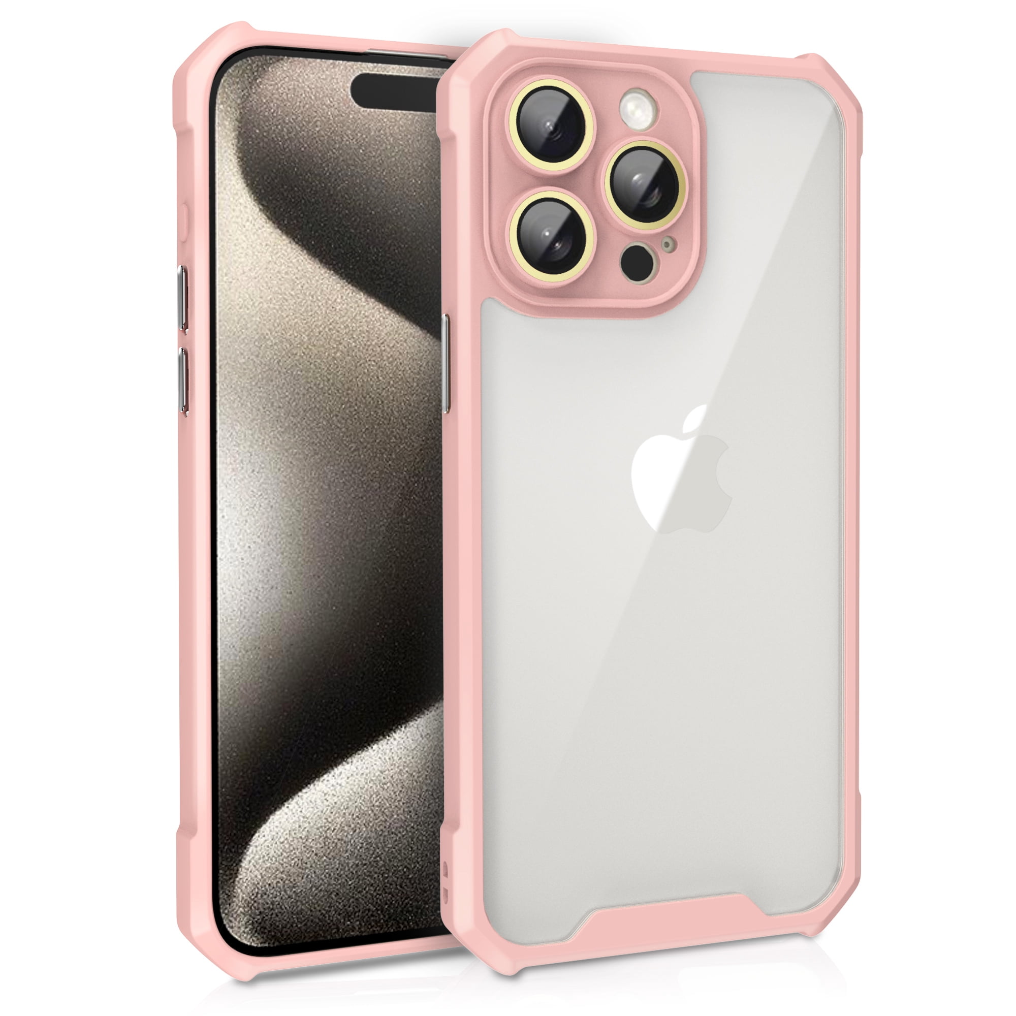 for iPhone 12 Pro Case with Glass Camera Lens Protector Film, Military ...