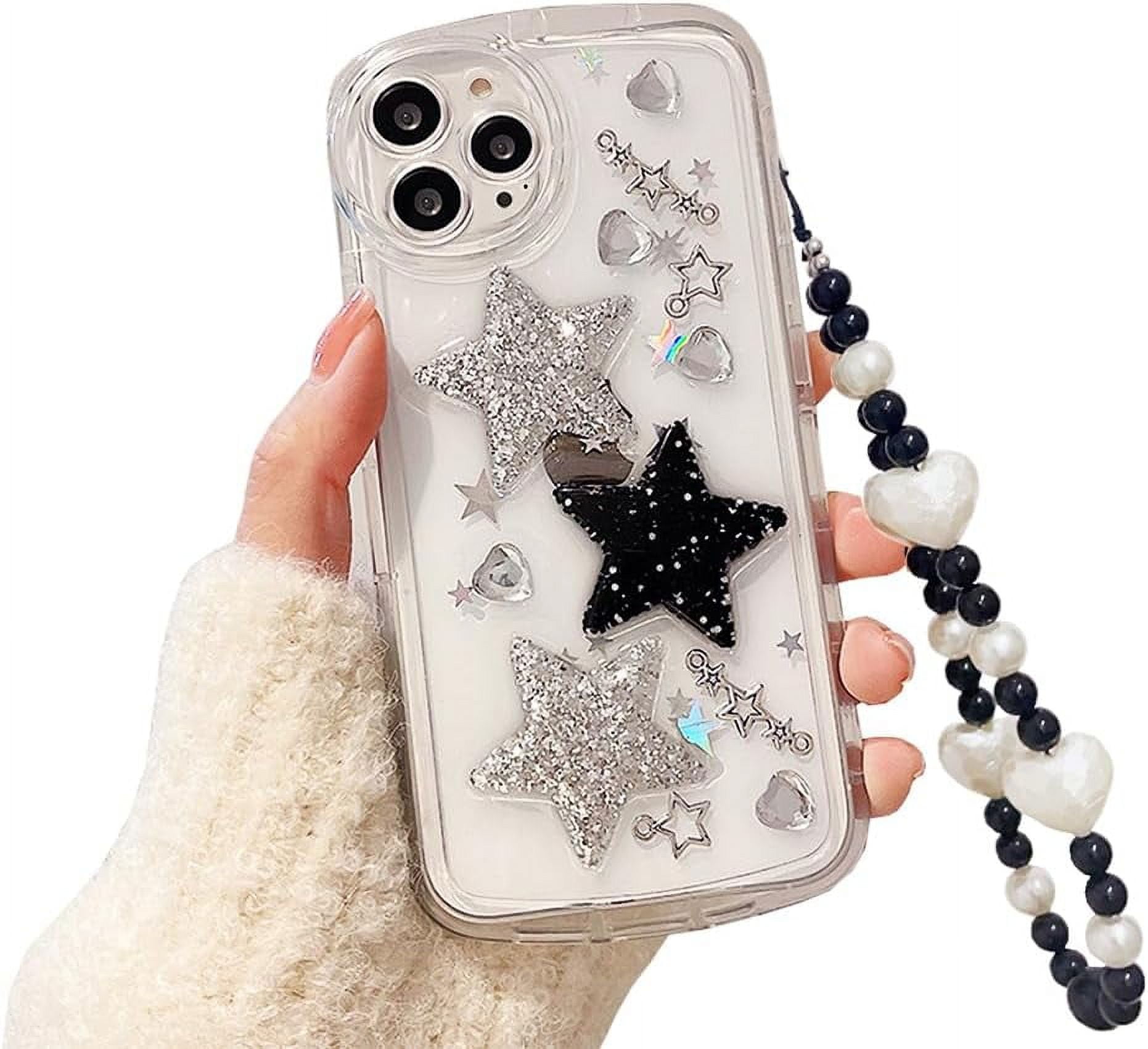 for iPhone 12 Pro Case with Phone Charm Chain Accessories Cute 3D ...