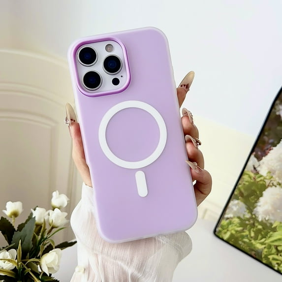For iPhone 12 Pro Case Silicone, Magnetic Slim Thin Phone Case ...
