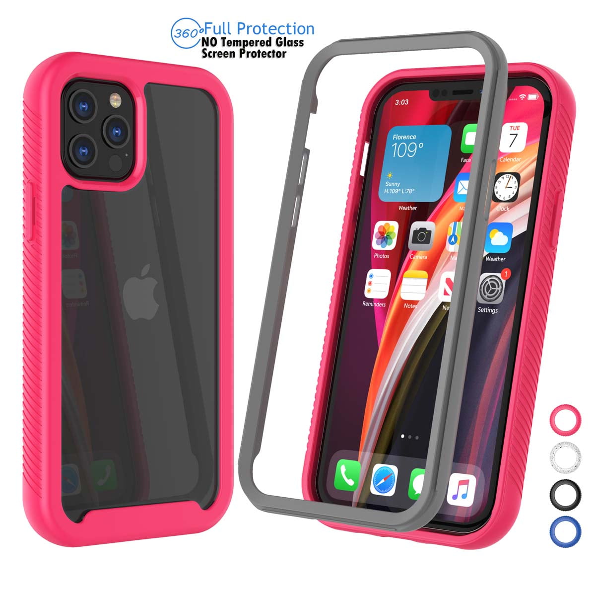 iPhone 12 Pro Case, Sturdy Case for 2020 iPhone 12 Pro, Njjex Hard ...
