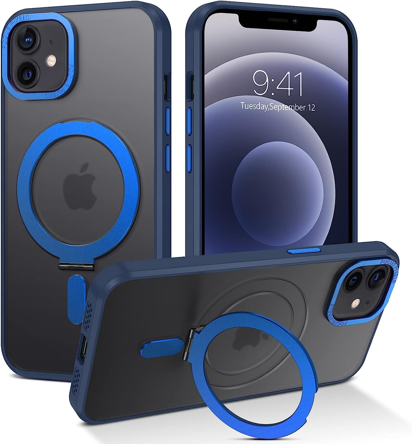 for iPhone 12 Pro Case,iPhone 12 Magnetic Case with Invisible Stand ...