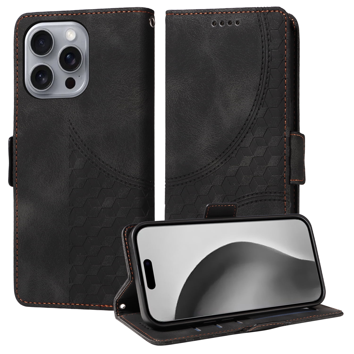 for iPhone 12 Pro Max 6.7" Pattern Wallet Case, Magnetic Closure PU ...