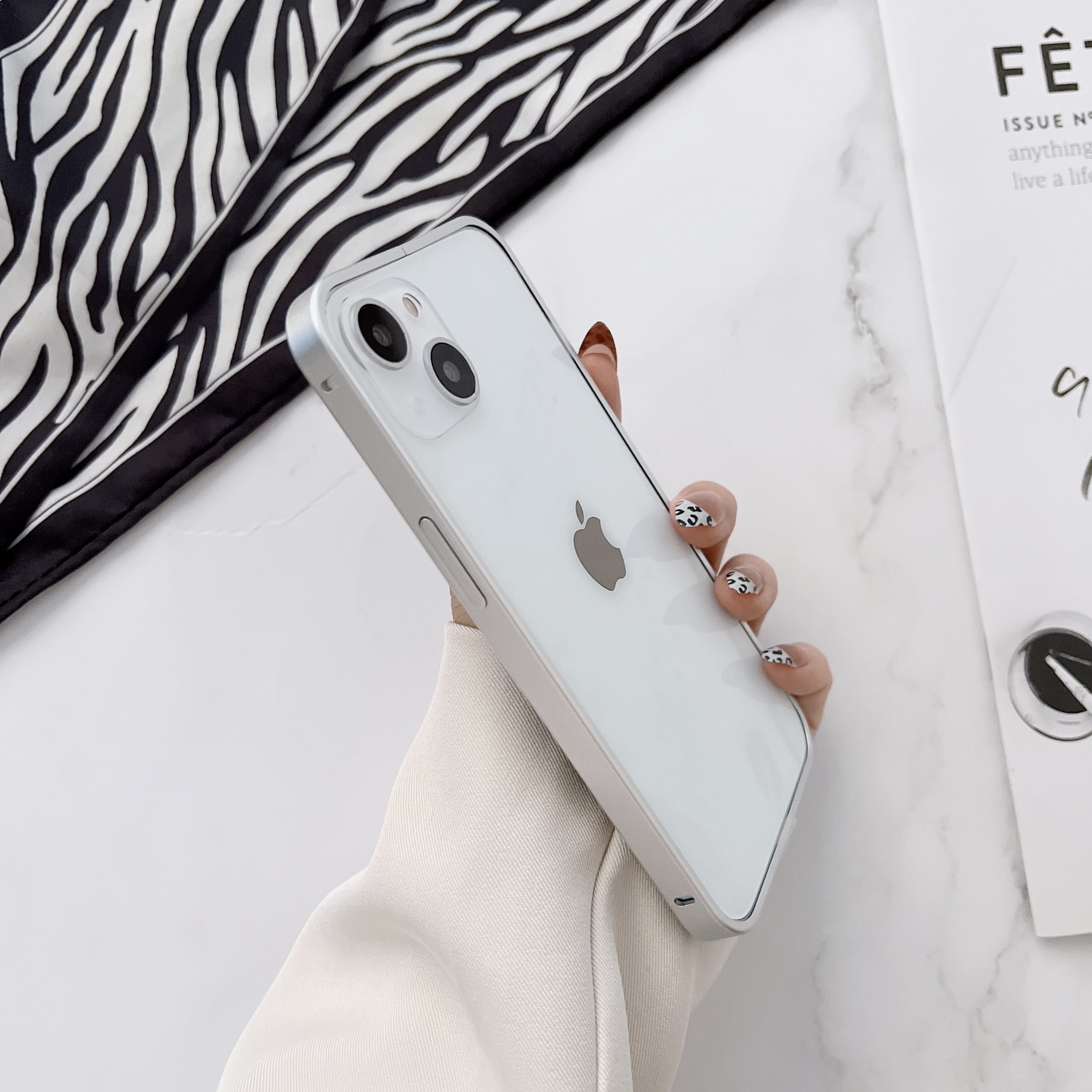 for iPhone 12 Pro Max 6.7 inch Metal Bumper Case, Frosting Matte Metal ...