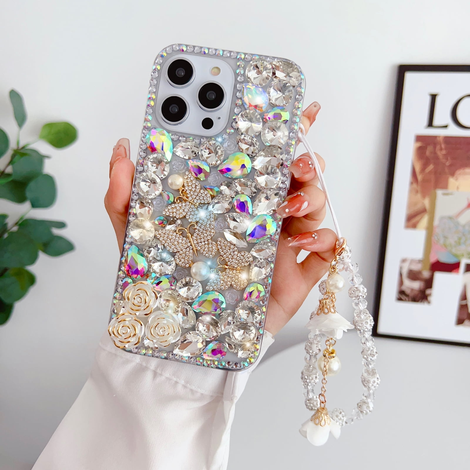 for iPhone 12 Pro Max Bling Glitter Case, Luxury Shiny Diamond Crystal ...